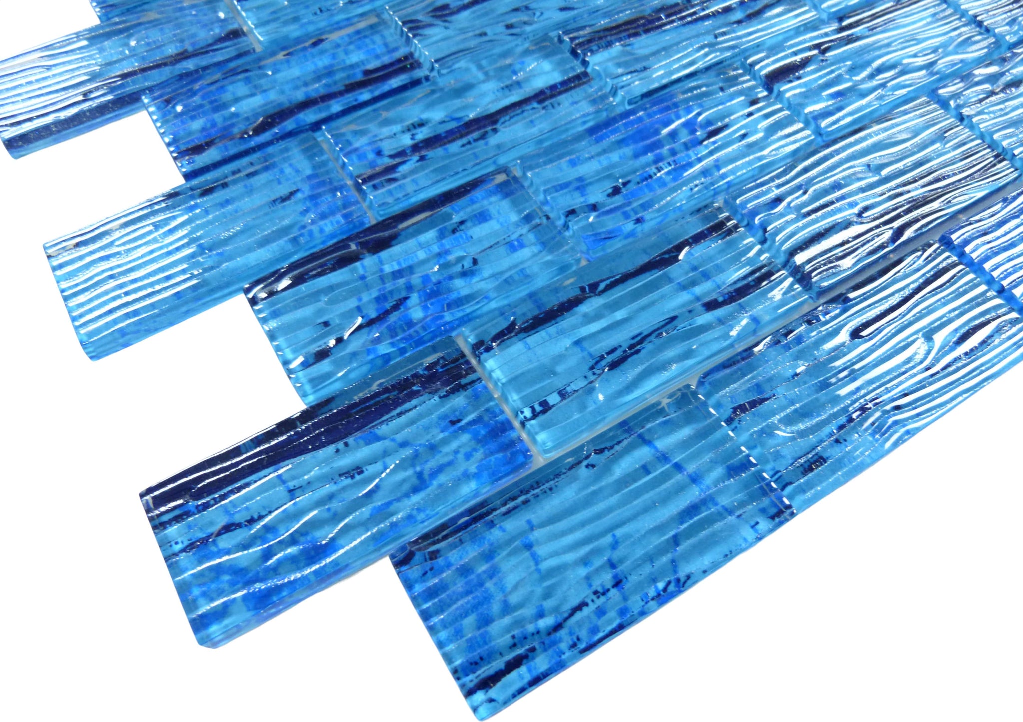 Mirage Cayman Blue Wave Glossy Glass Tile | Oasis Tile