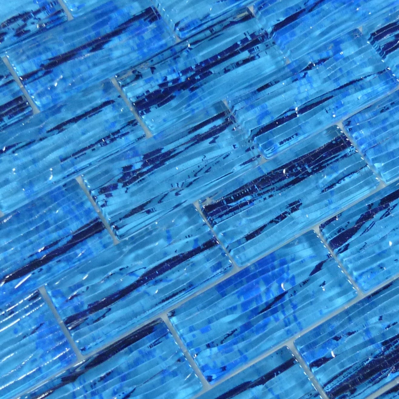Mirage Cayman Blue Wave Glossy Glass Tile | Oasis Tile