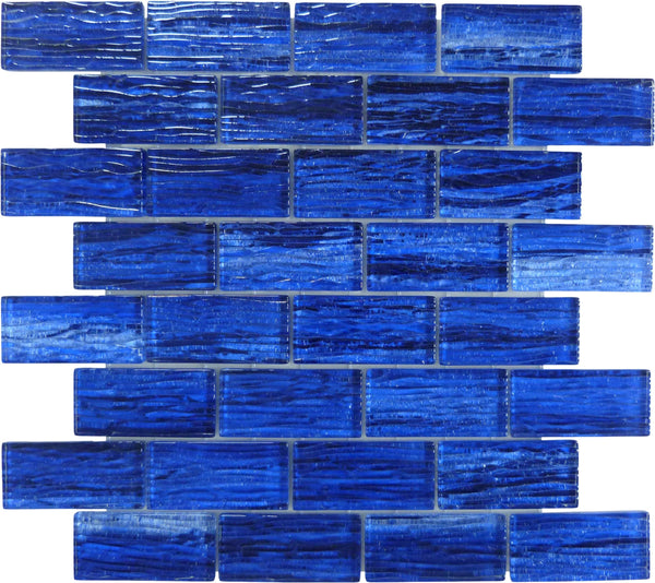 Mirage Marina Blue Wave Glossy Glass Tile | Oasis Tile