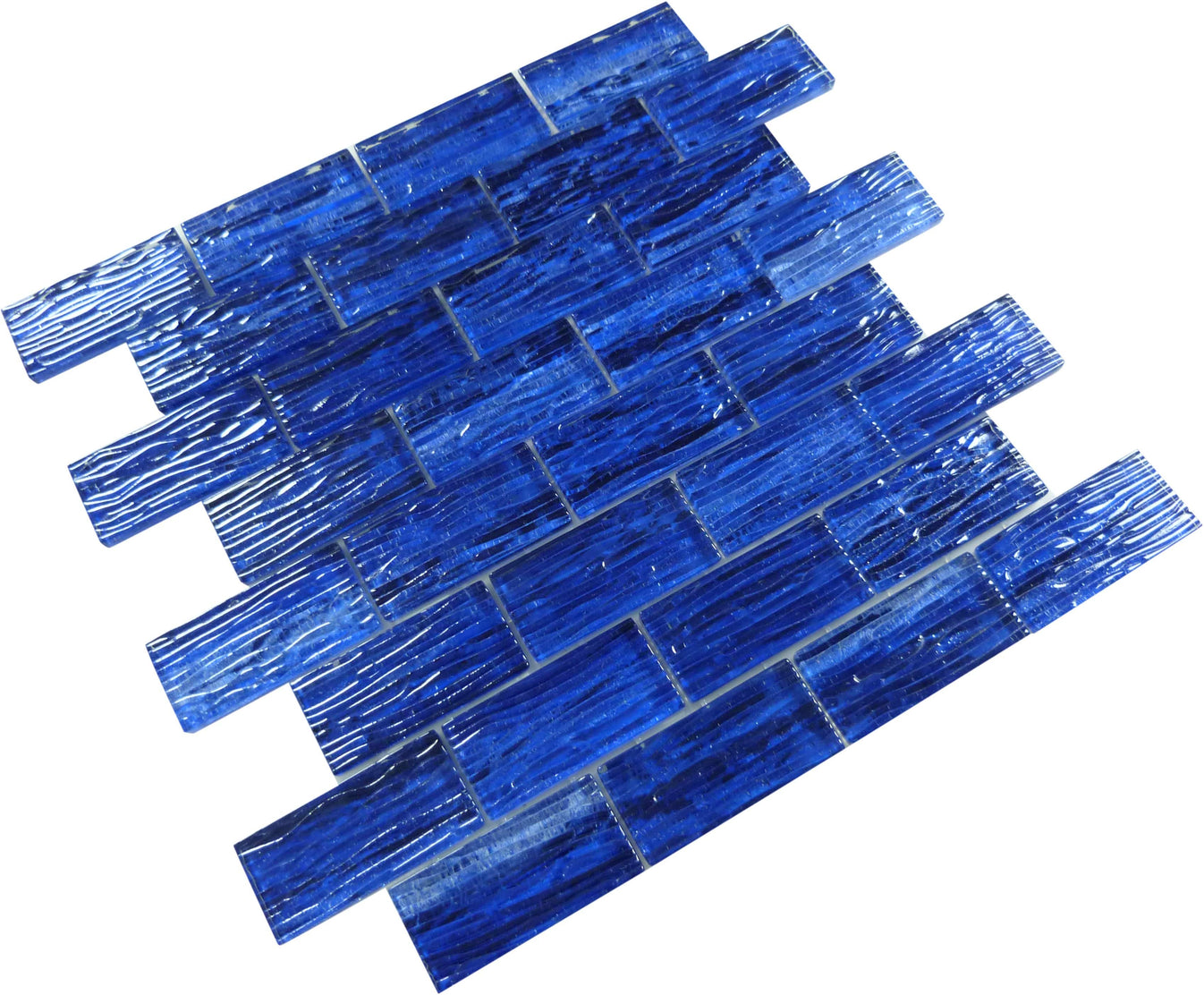 Mirage Marina Blue Wave Glossy Glass Tile | Oasis Tile