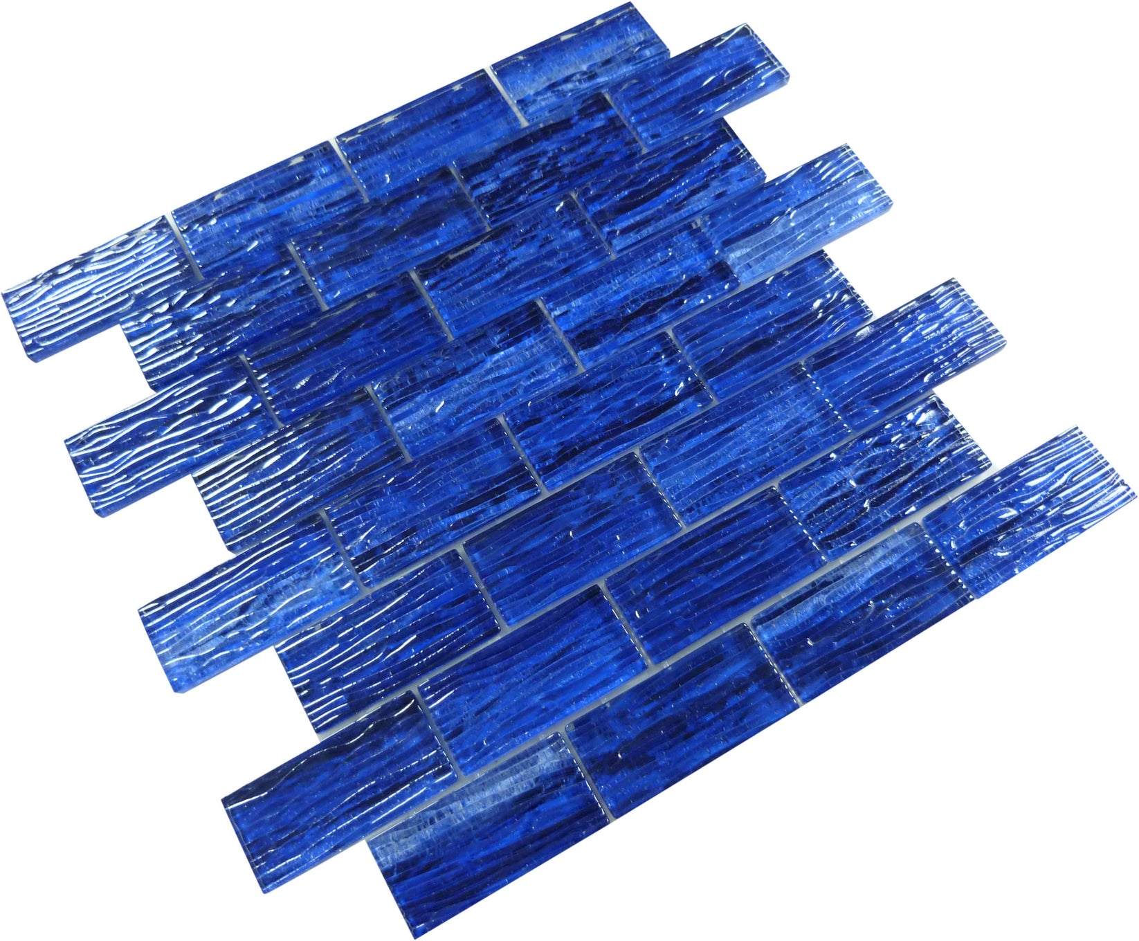 Mirage Marina Blue Wave Glossy Glass Tile | Oasis Tile