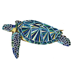 Sea Turtle 21x36 Glass Mosaics Pool Tile | Oasis Tile