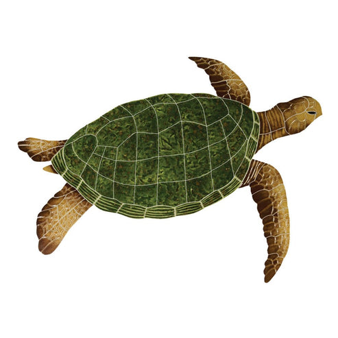 Sea Turtle Natural 23x30 Porcelain Mosaics Pool Tile | Oasis Tile
