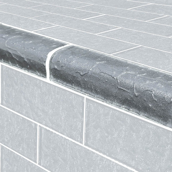 Moonscape Trim Gray Glass Tile | Oasis Tile