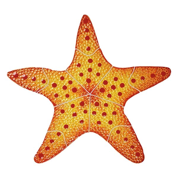 Starfish 10" Red Porcelain Mosaics Pool Tile | Oasis Tile