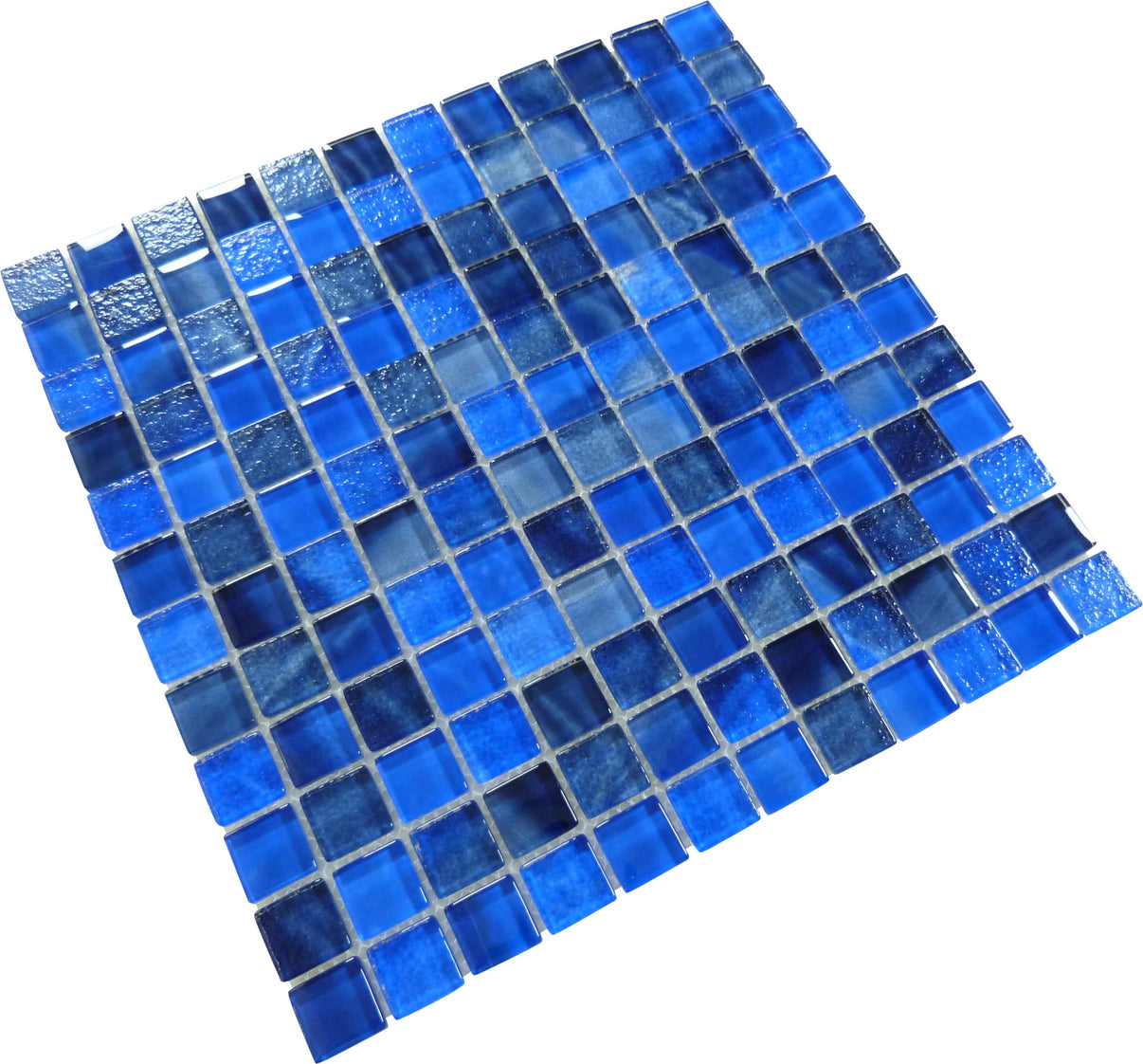 Ocean Dark Blue 1x1 Glossy Glass Tile | Oasis Tile
