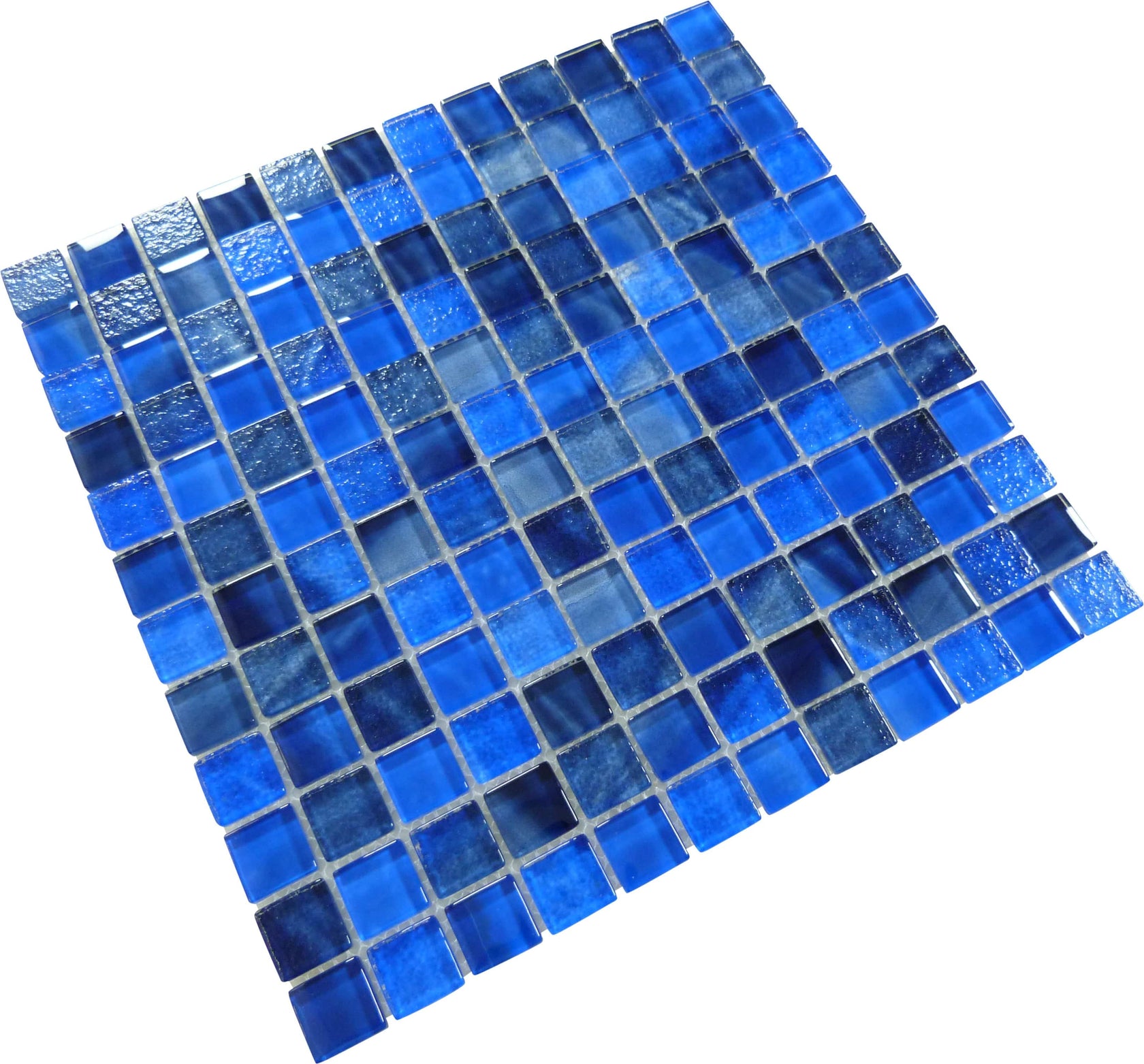 Ocean Dark Blue 1x1 Glossy Glass Tile | Oasis Tile