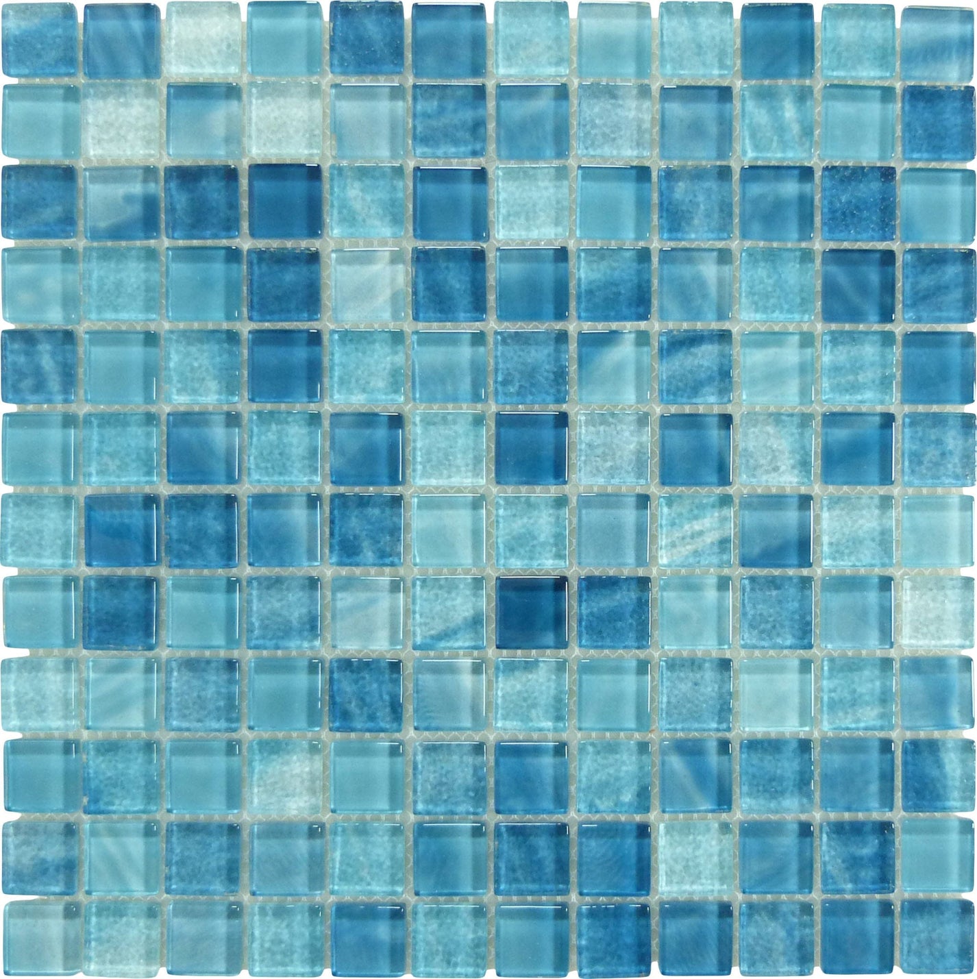 Ocean Sky Blue 1x1 Glossy Glass Tile | Oasis Tile