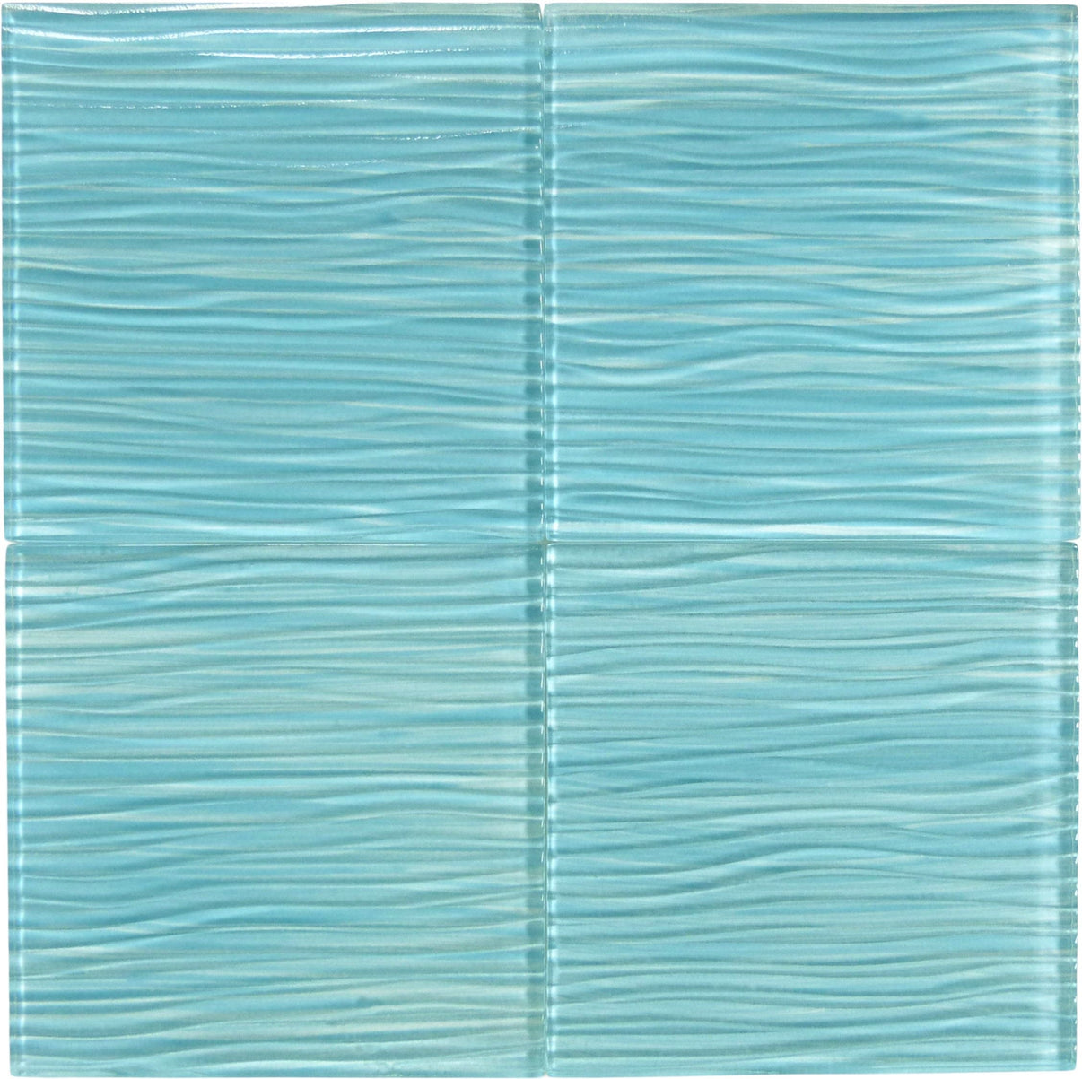 Sea Blue Wave 6x6 Glossy Glass Tile | Oasis