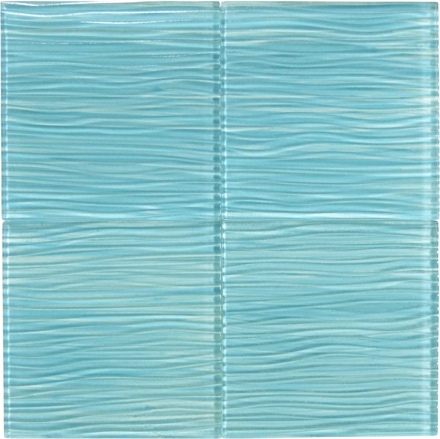 Sea Blue Wave 6x6 Glossy Glass Tile | Oasis