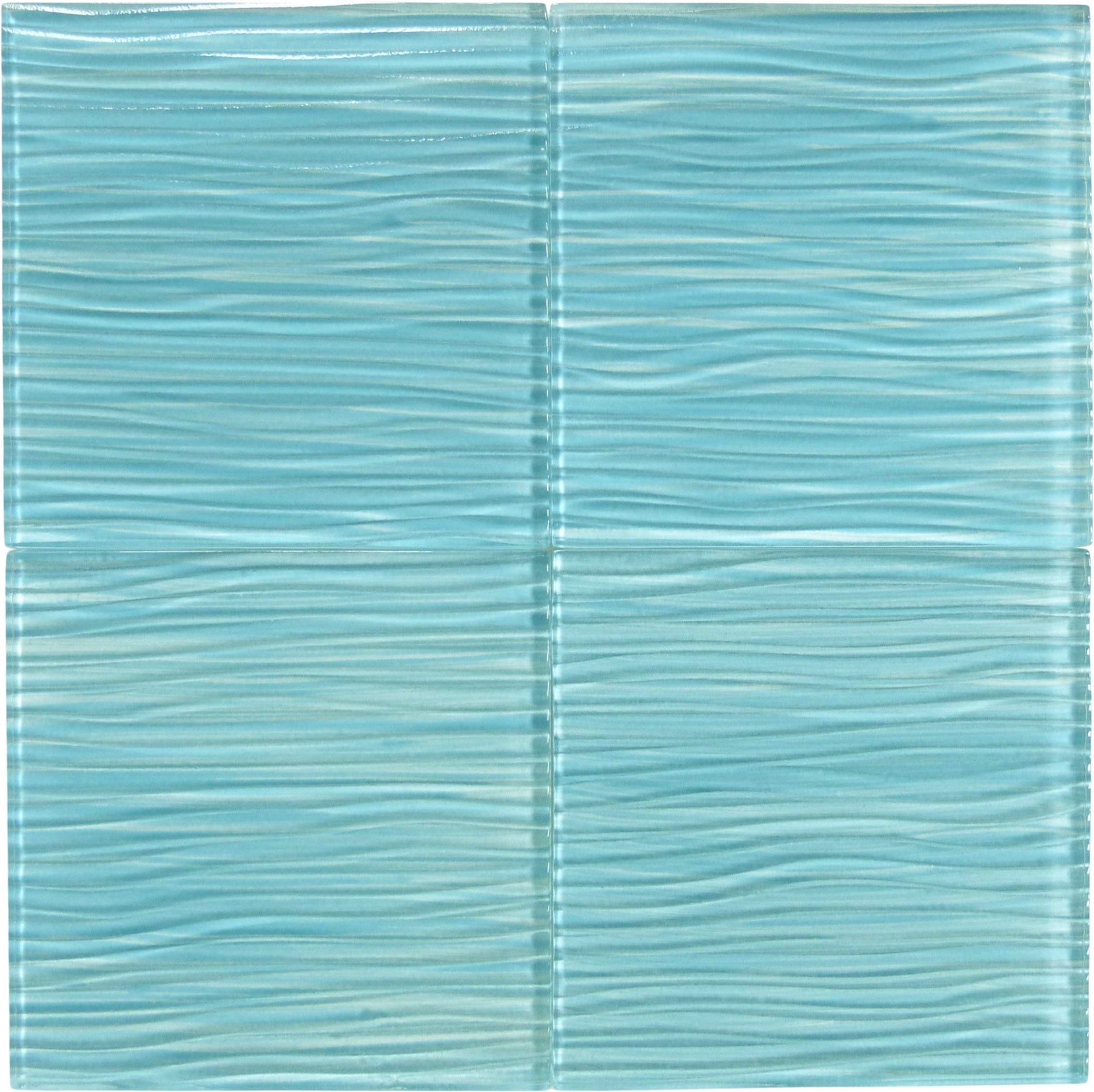 Sea Blue Wave 6x6 Glossy Glass Tile | Oasis