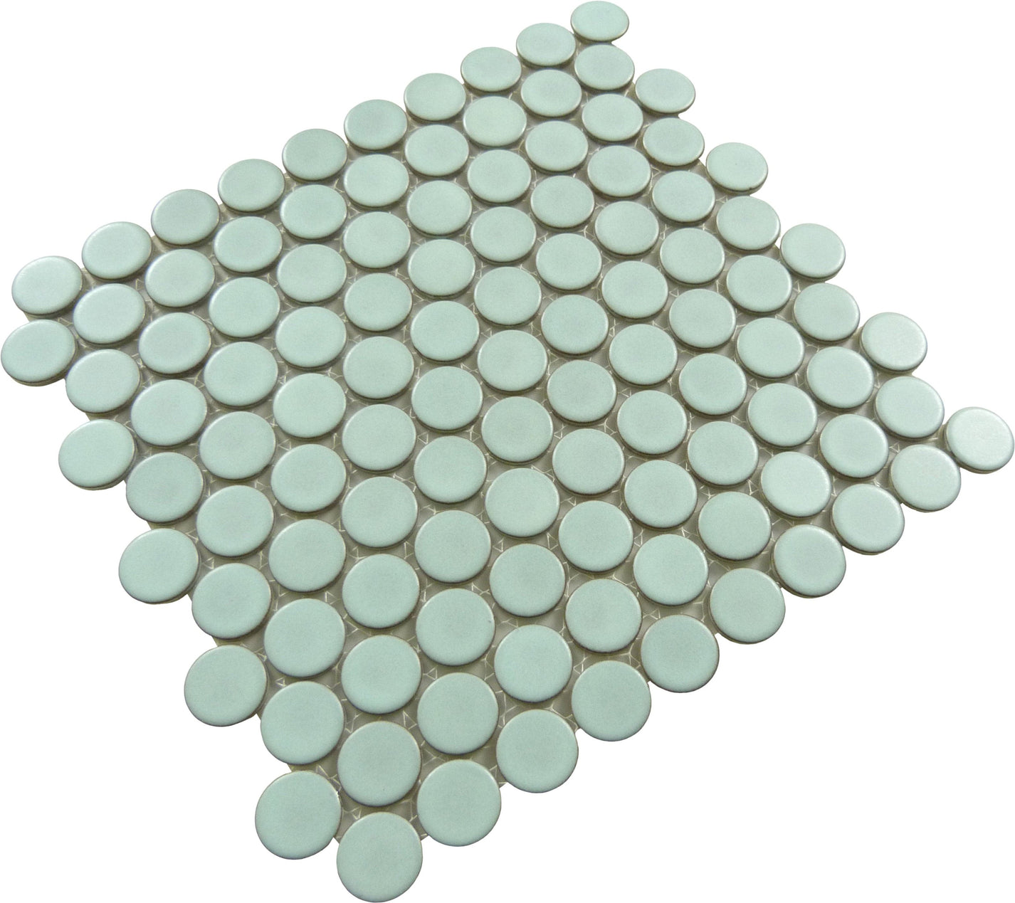 Aqua Penny Round Matte Porcelain Tile | Oasis Tile