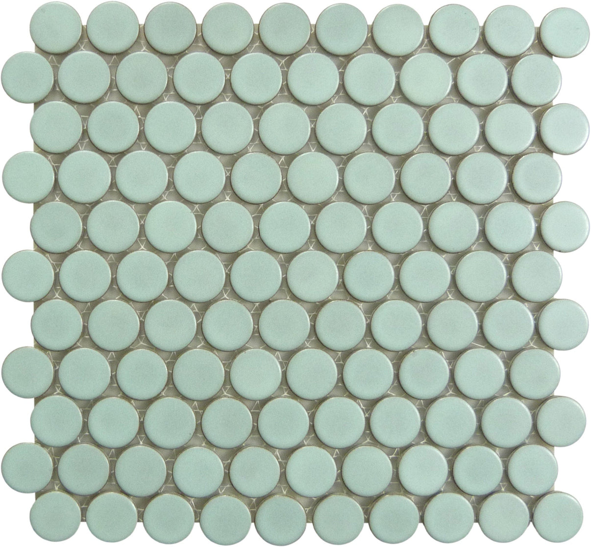 Aqua Penny Round Matte Porcelain Tile | Oasis Tile