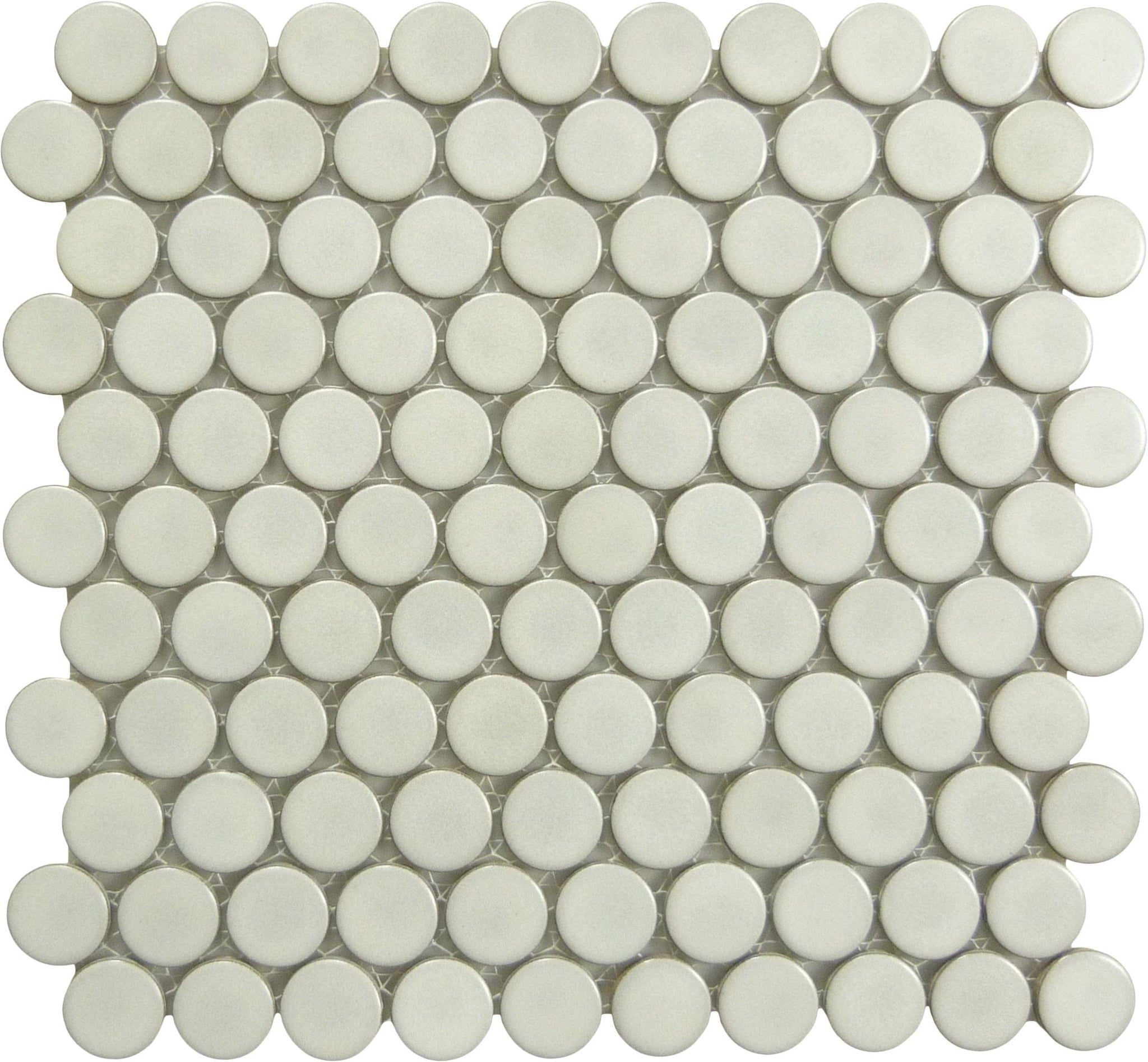 Cotton Penny Round Matte Porcelain Tile | Oasis Tile
