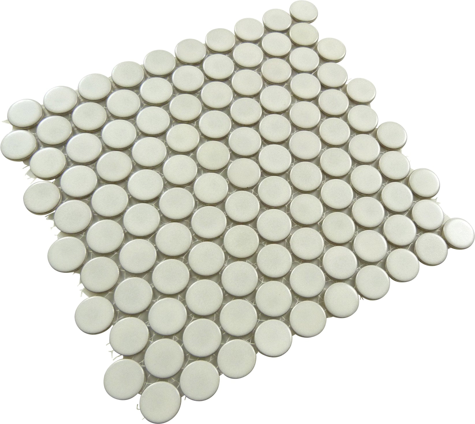 Cotton Penny Round Matte Porcelain Tile | Oasis Tile