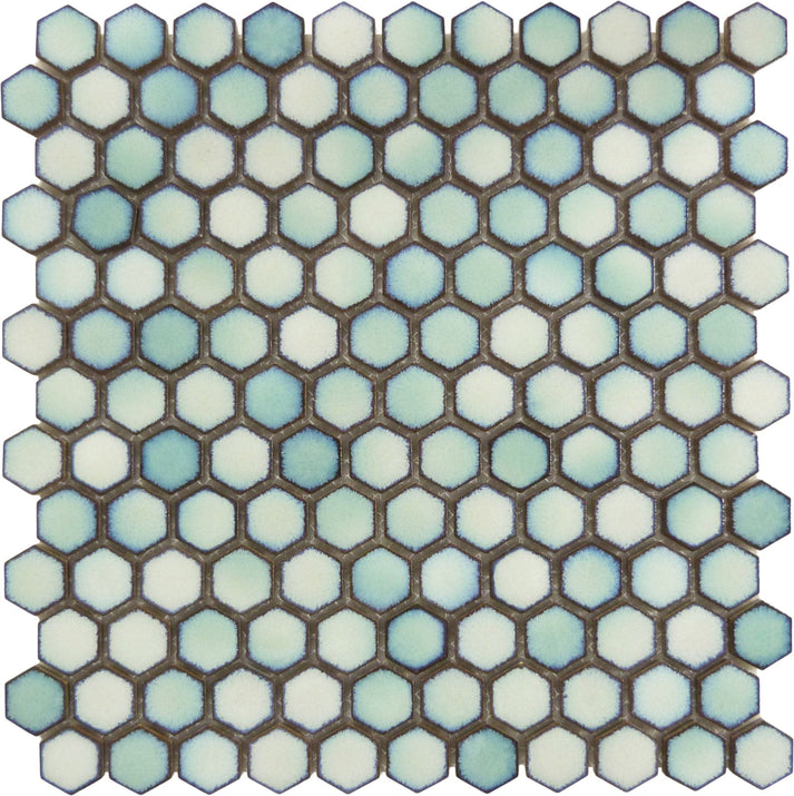 Natura Abalone Glossy Porcelain Hexagon Tile | Oasis Tile