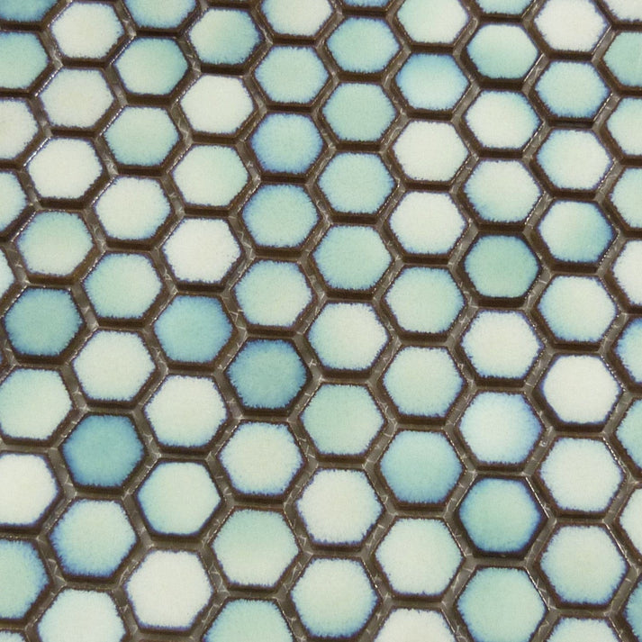 Natura Abalone Glossy Porcelain Hexagon Tile | Oasis Tile