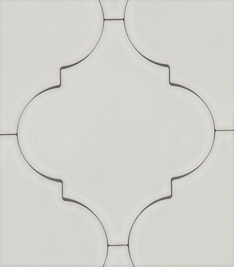 White Porcelain Arabesque Tile | Matte Arabesque Tile