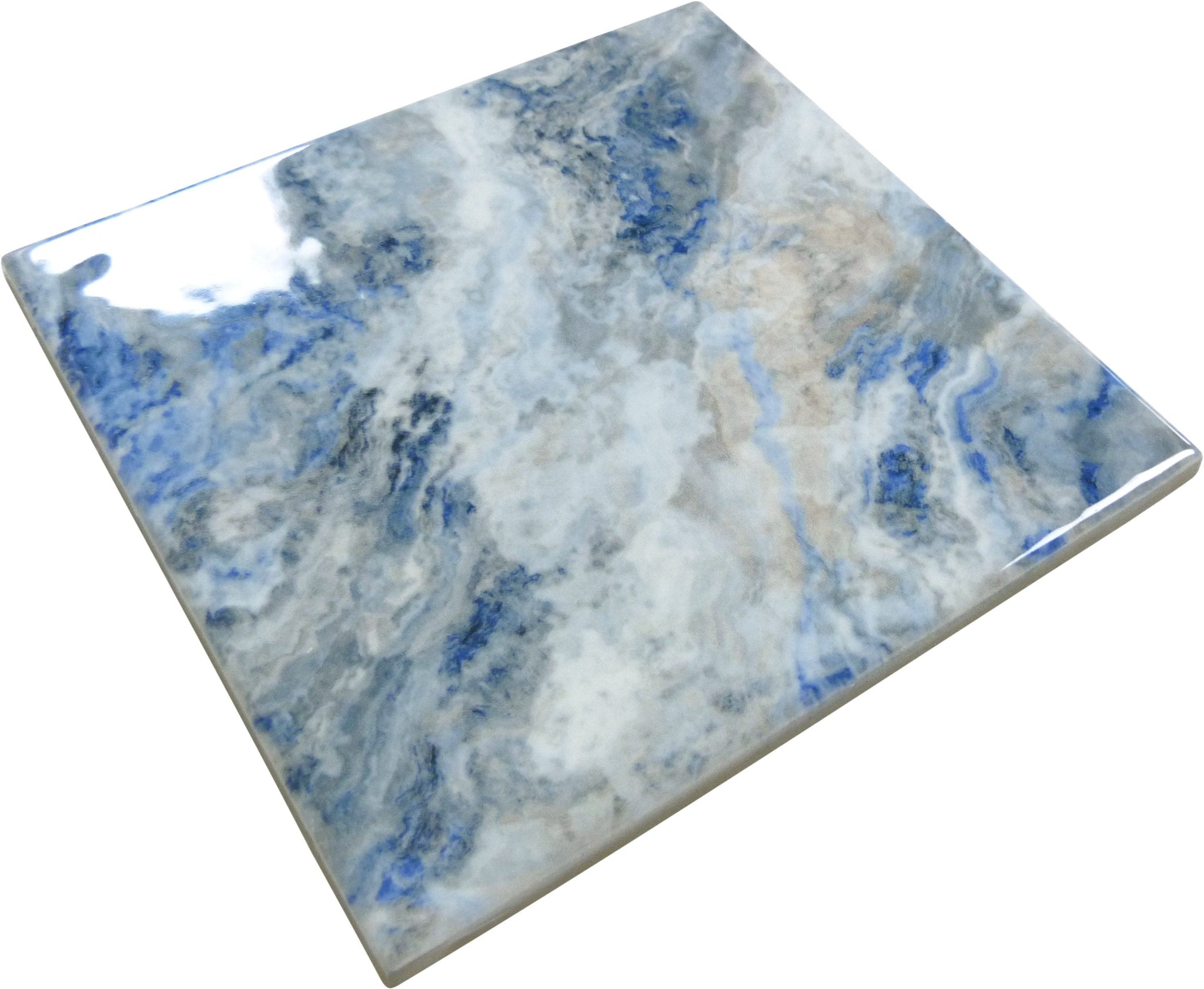 Cloud Cobalt 6x6 Glossy Porcelain Tiles | Oasis Tile
