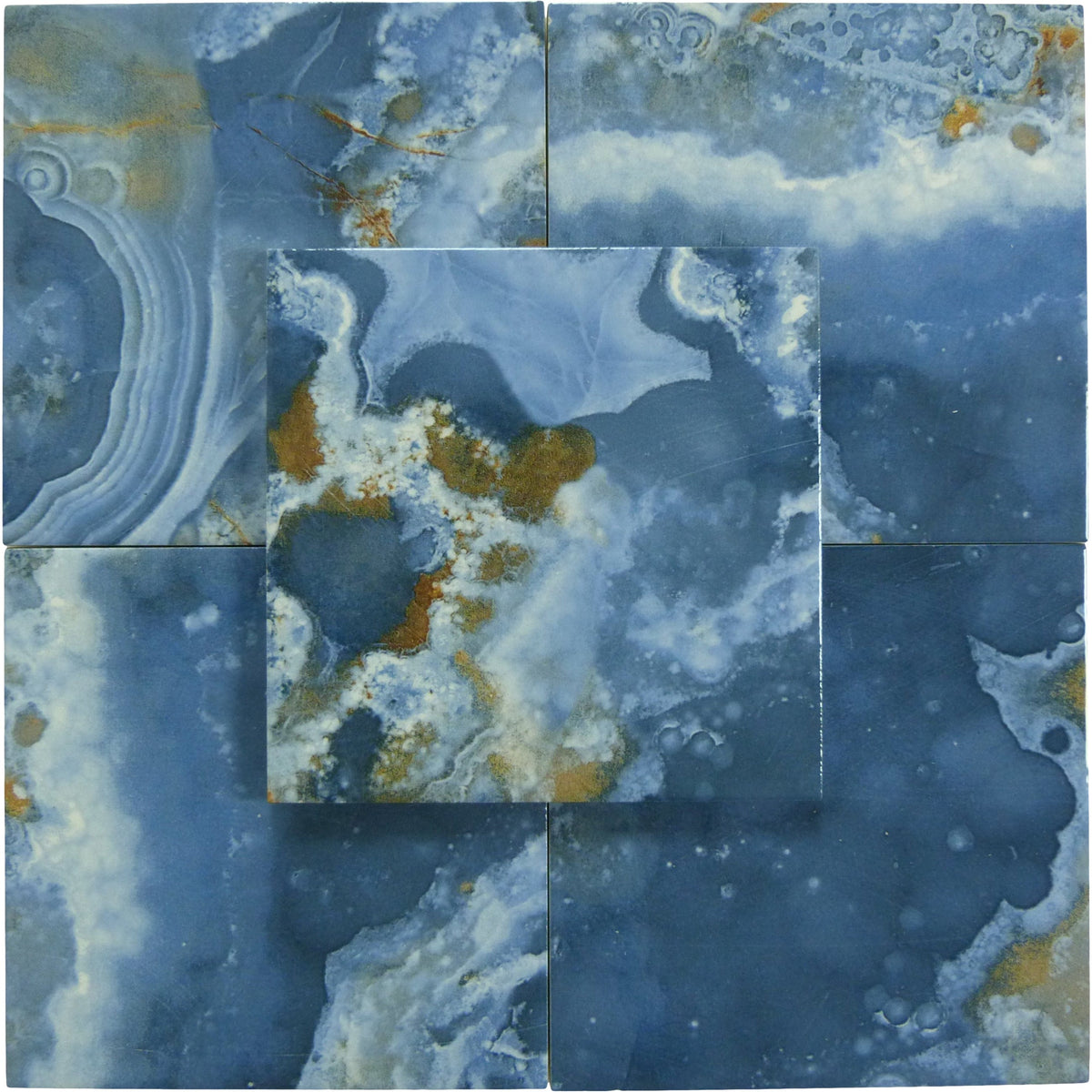 Cross Blue 6x6 Glossy Porcelain Tile | Oasis Tile