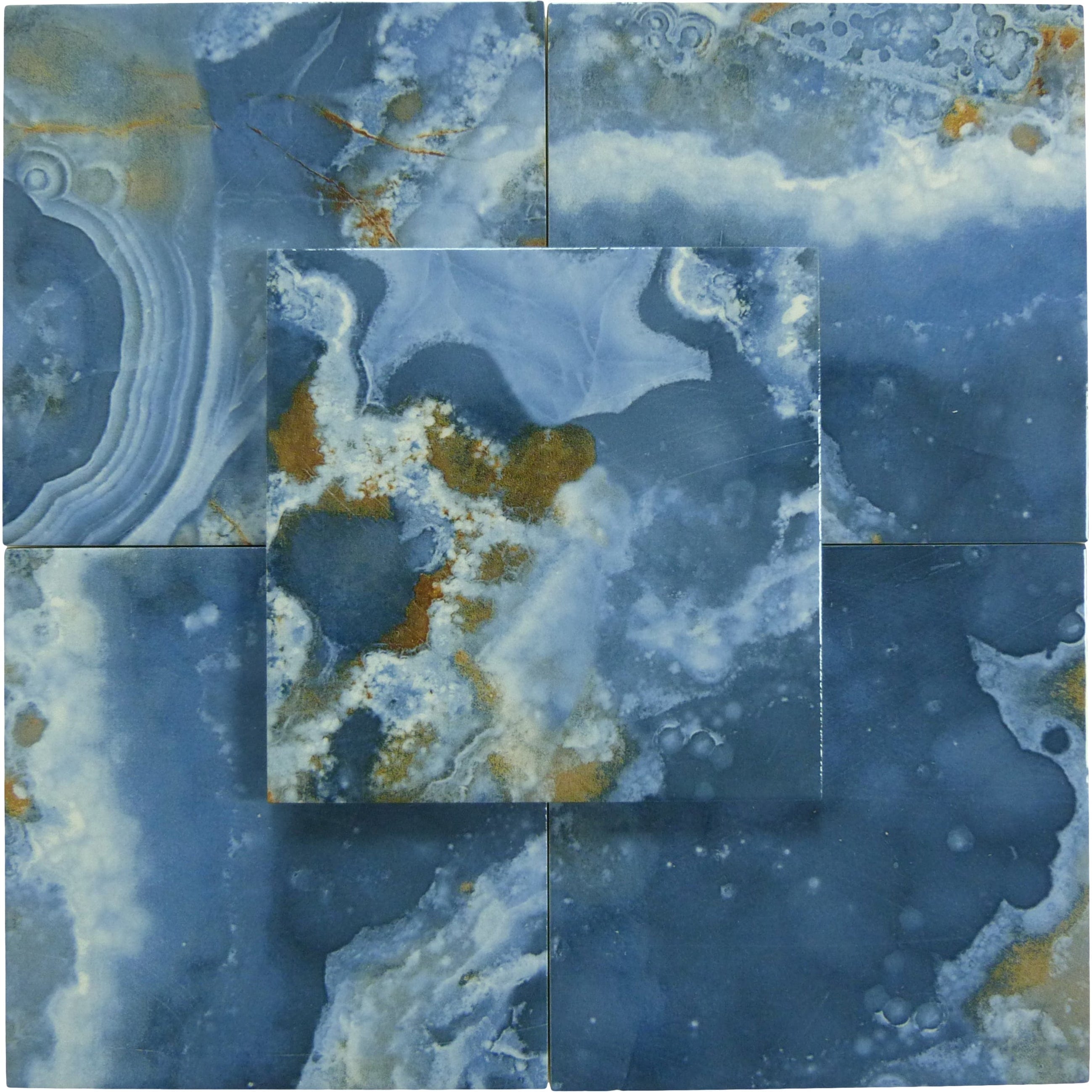 Cross Blue 6x6 Glossy Porcelain Tile | Oasis Tile