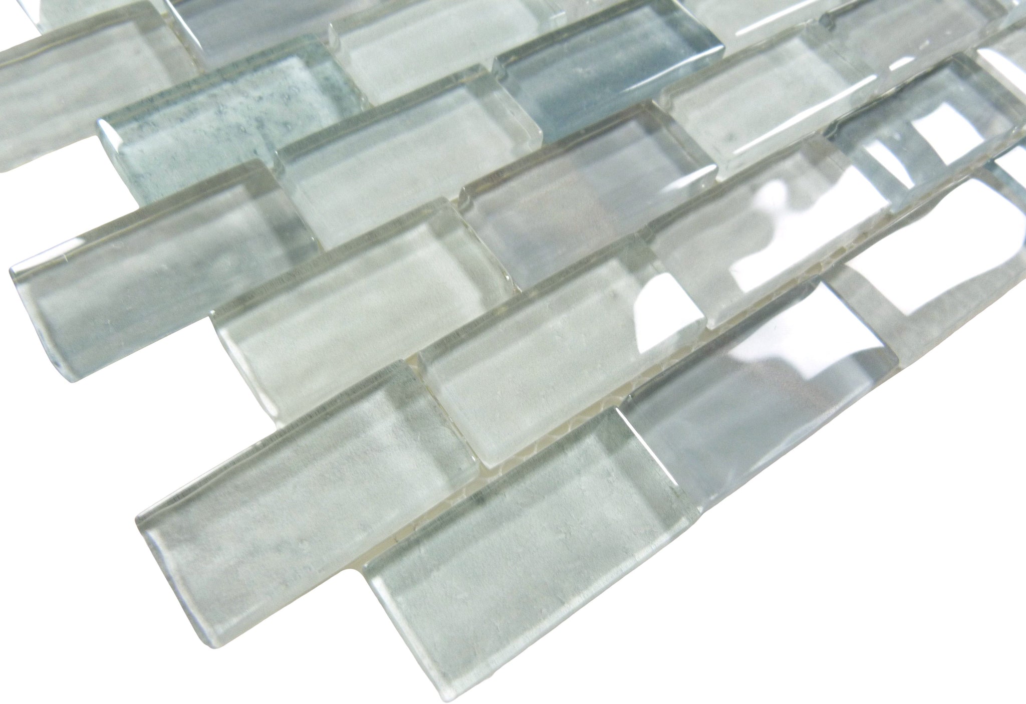 Gemstone Silver 1x2 Mosaic Glass Tile | Oasis Tile