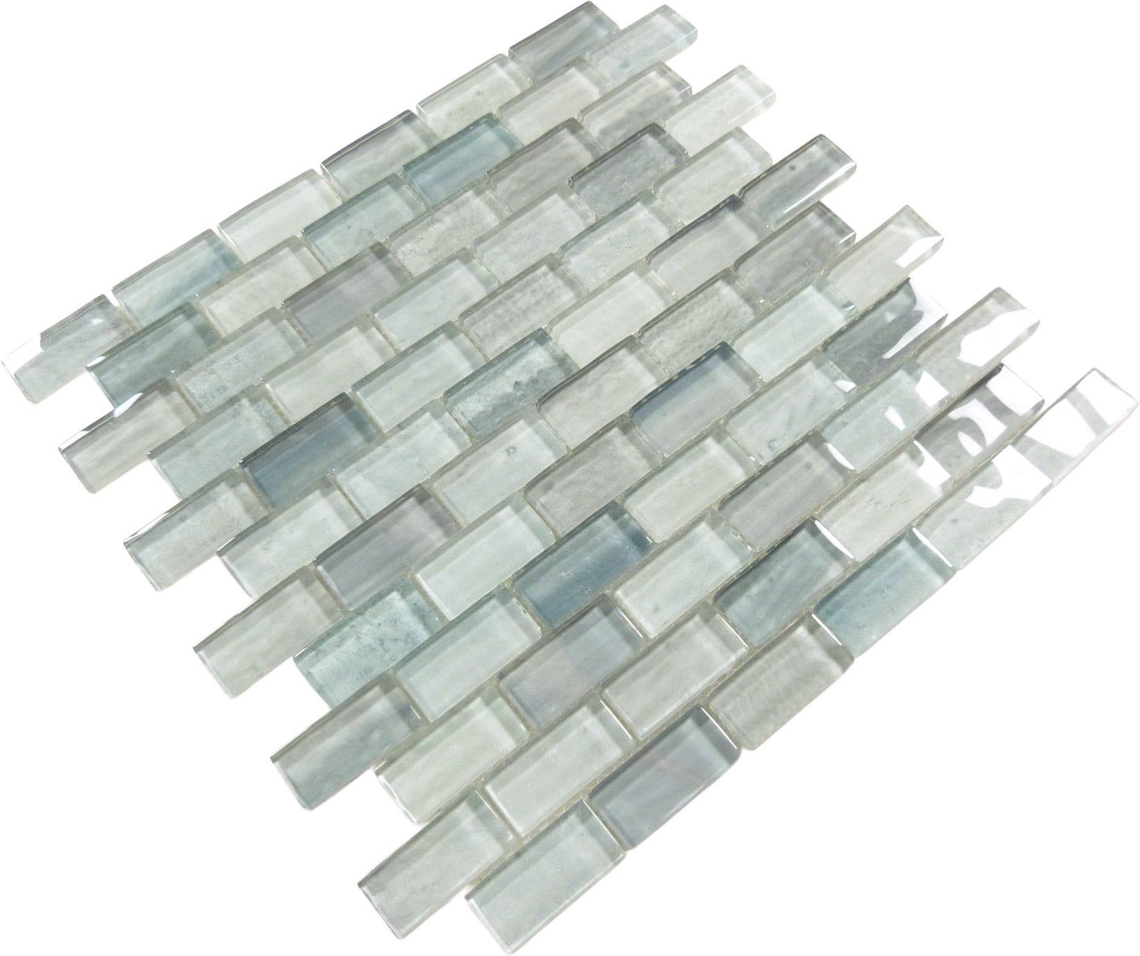 Gemstone Silver 1x2 Mosaic Glass Tile | Oasis Tile
