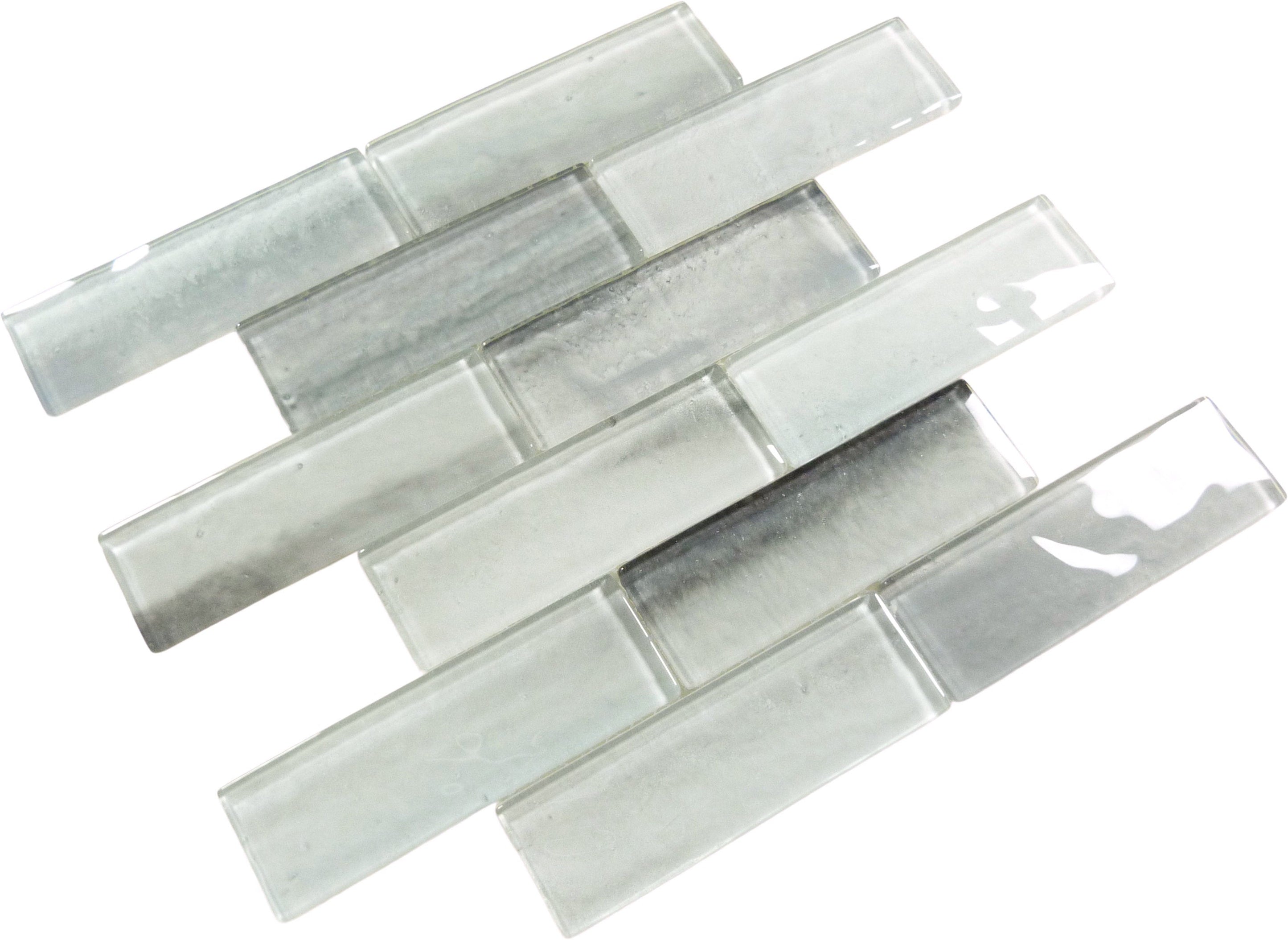 Gemstone Silver 2x6 Mosaic Glass Tile | Oasis Tile