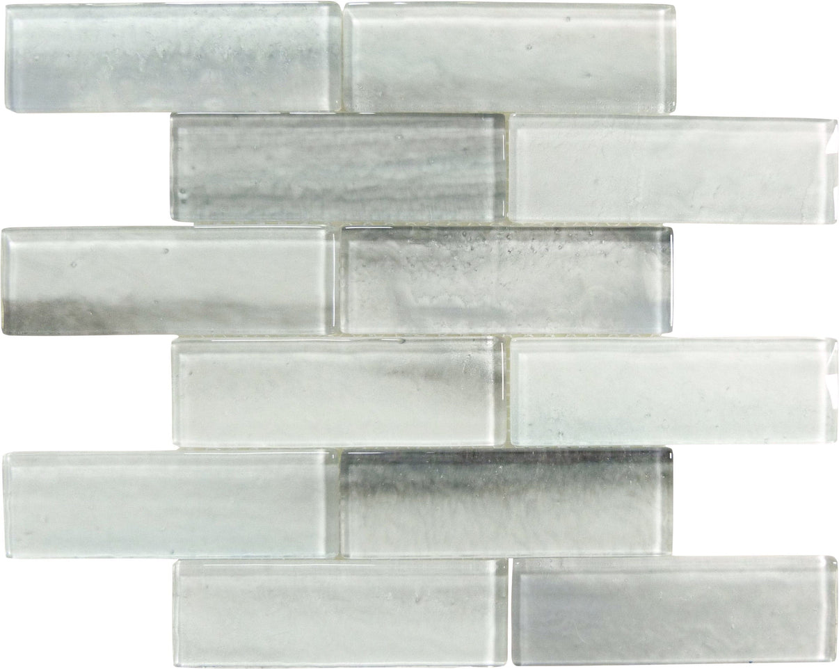 Gemstone Silver 2x6 Mosaic Glass Tile | Oasis Tile