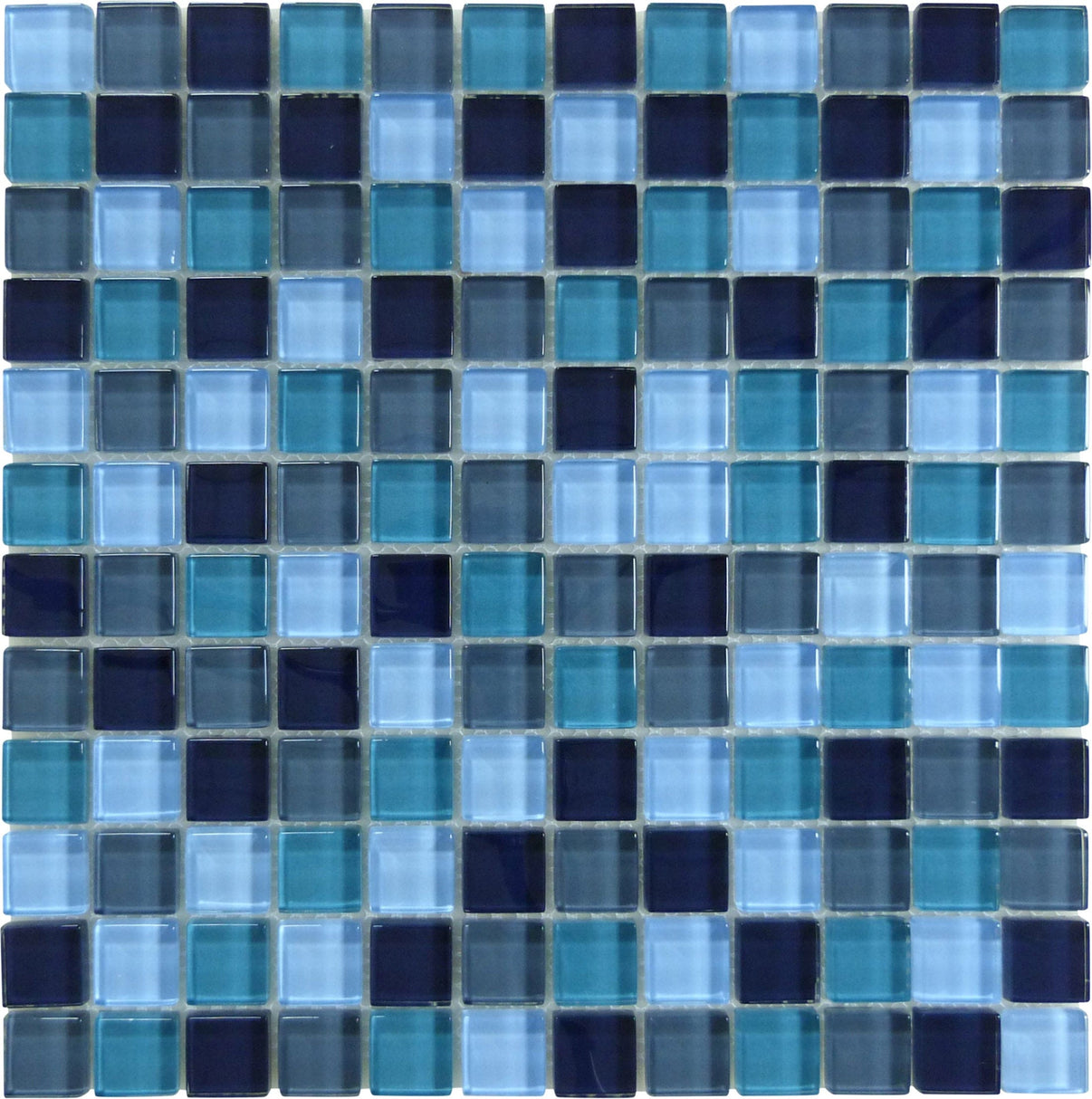 Iridescent Glass Tiles | Ocean-Blue Glossy Tile | Oasis Tile