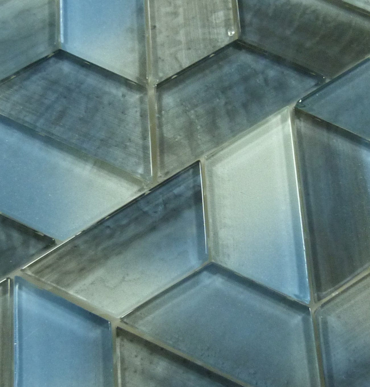 Morning Fog Grey Dimensional Glossy Glass Tile | Oasis Tile