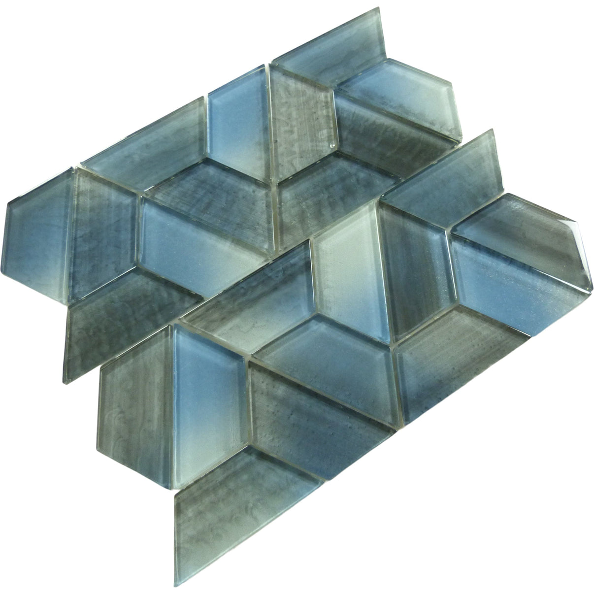Morning Fog Grey Dimensional Glossy Glass Tile | Oasis Tile