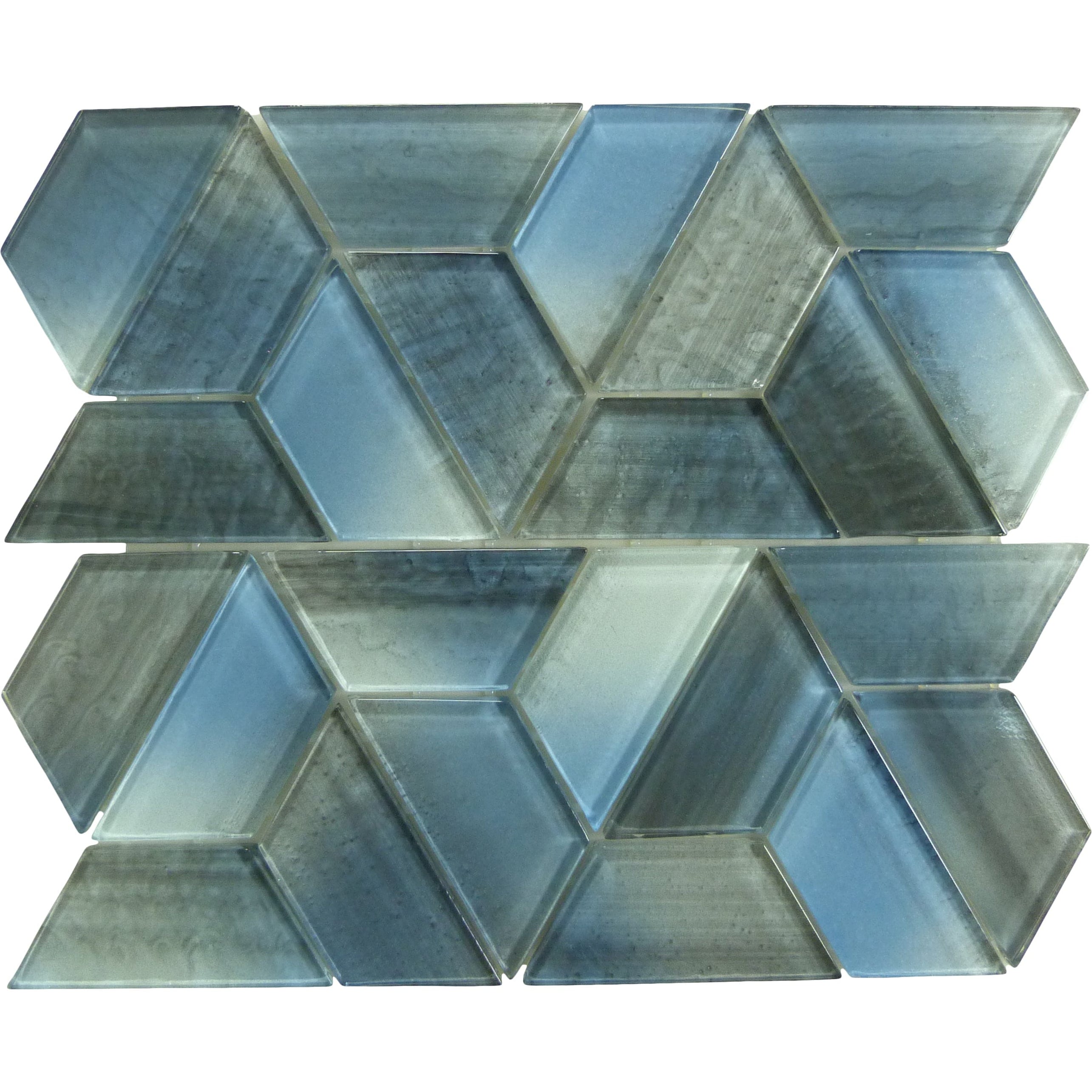 Morning Fog Grey Dimensional Glossy Glass Tile | Oasis Tile