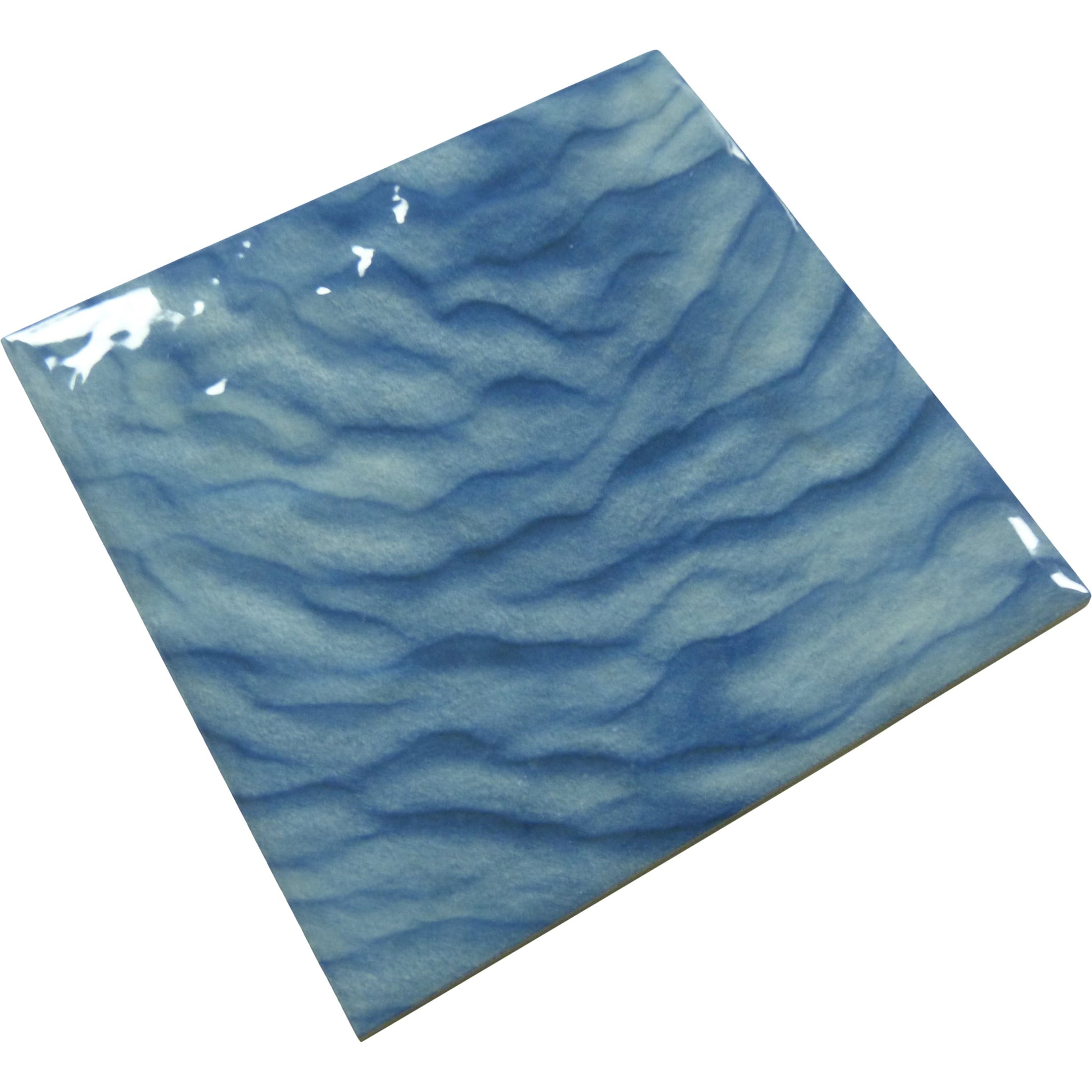 Samoa Blue 6x6 Glossy Porcelain Tile | Oasis Tile