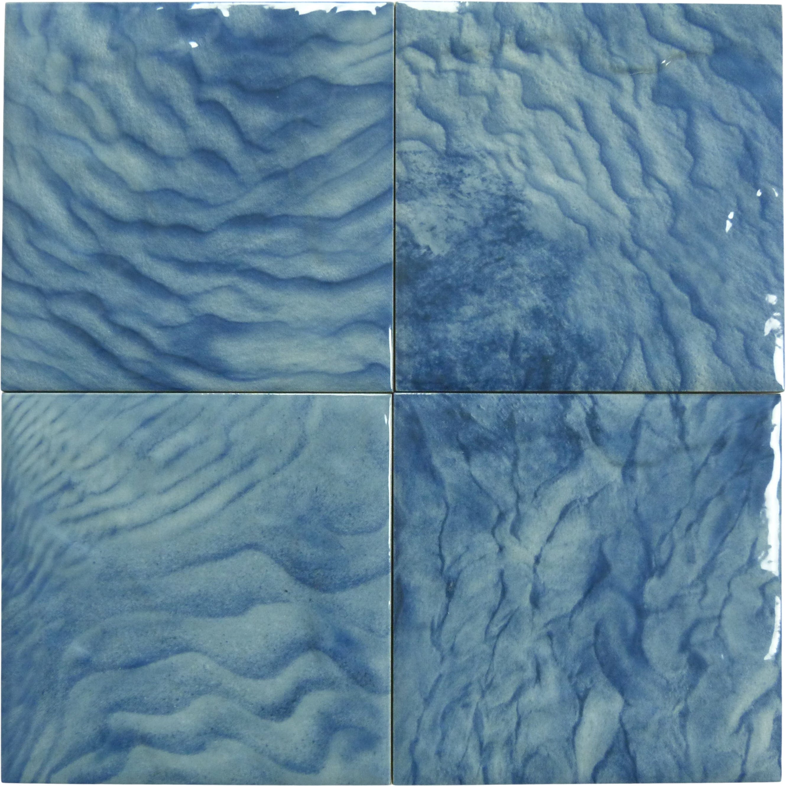 Samoa Blue 6x6 Glossy Porcelain Tile | Oasis Tile