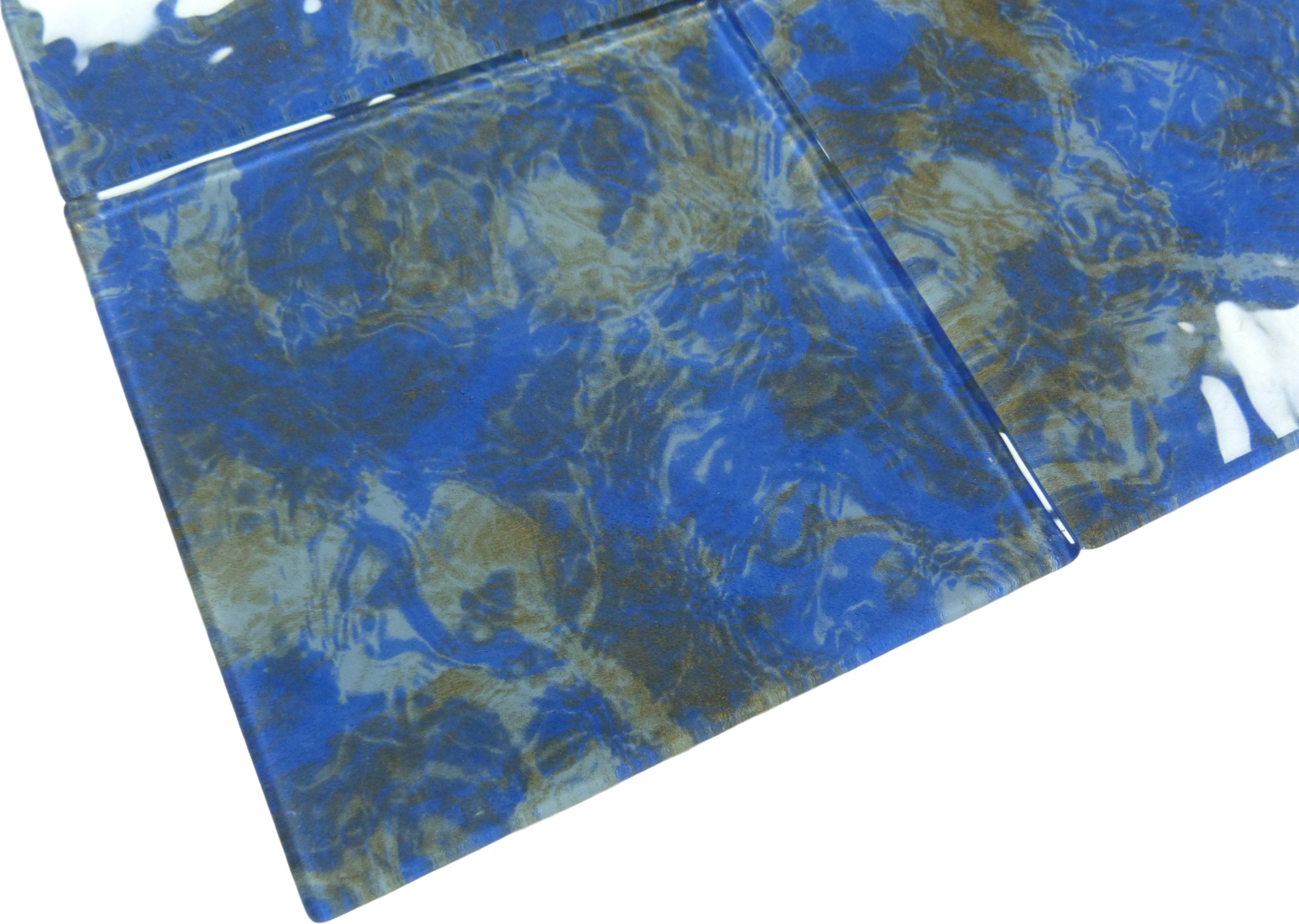 Stratos Cosmic Blue 6x6 Glossy Glass Tile | Oasis Tile