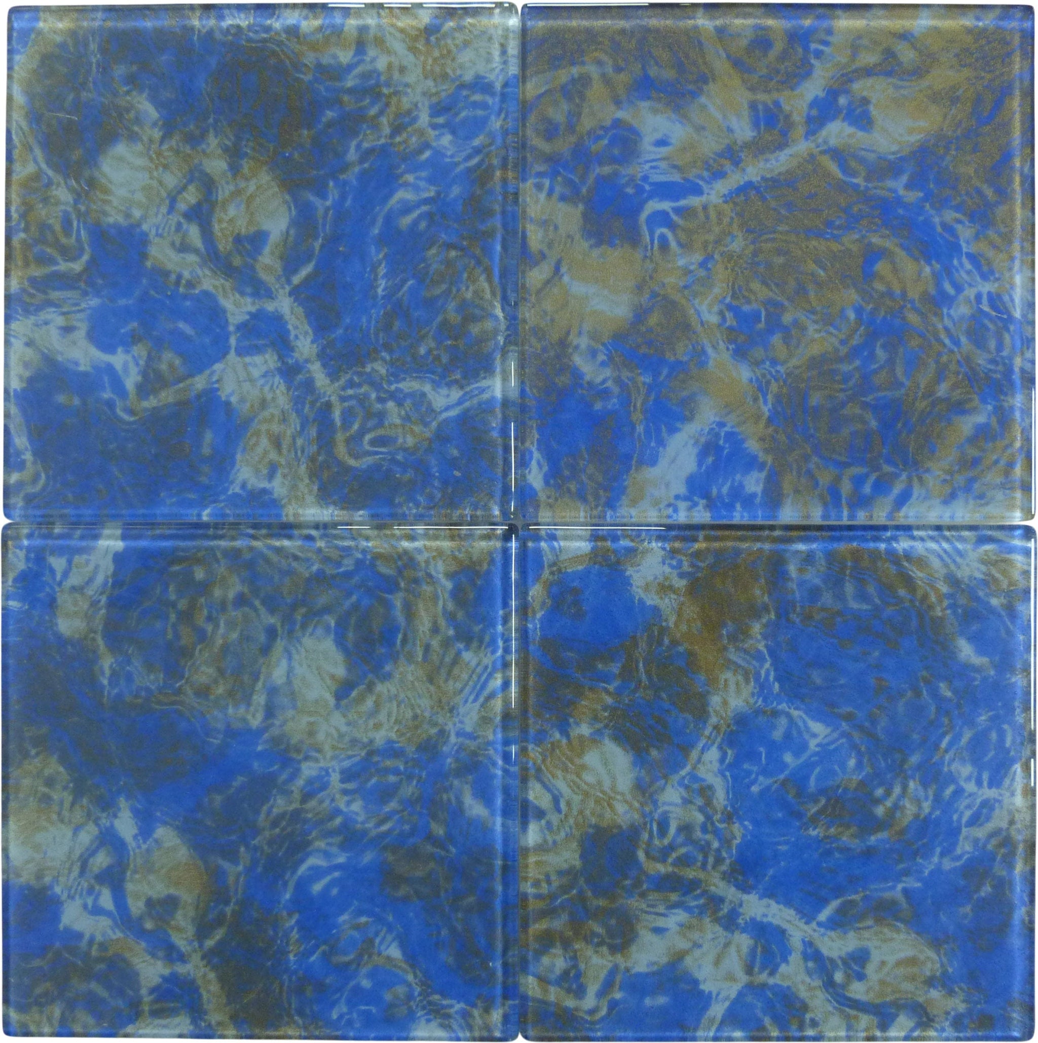 Stratos Cosmic Blue 6x6 Glossy Glass Tile | Oasis Tile
