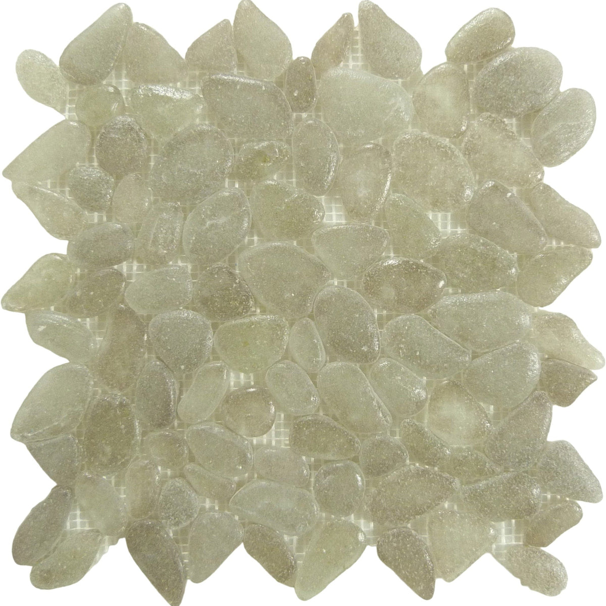 Tesoro Liquid Rocks River Brown Glass Pebble Tile | Oasis Tile