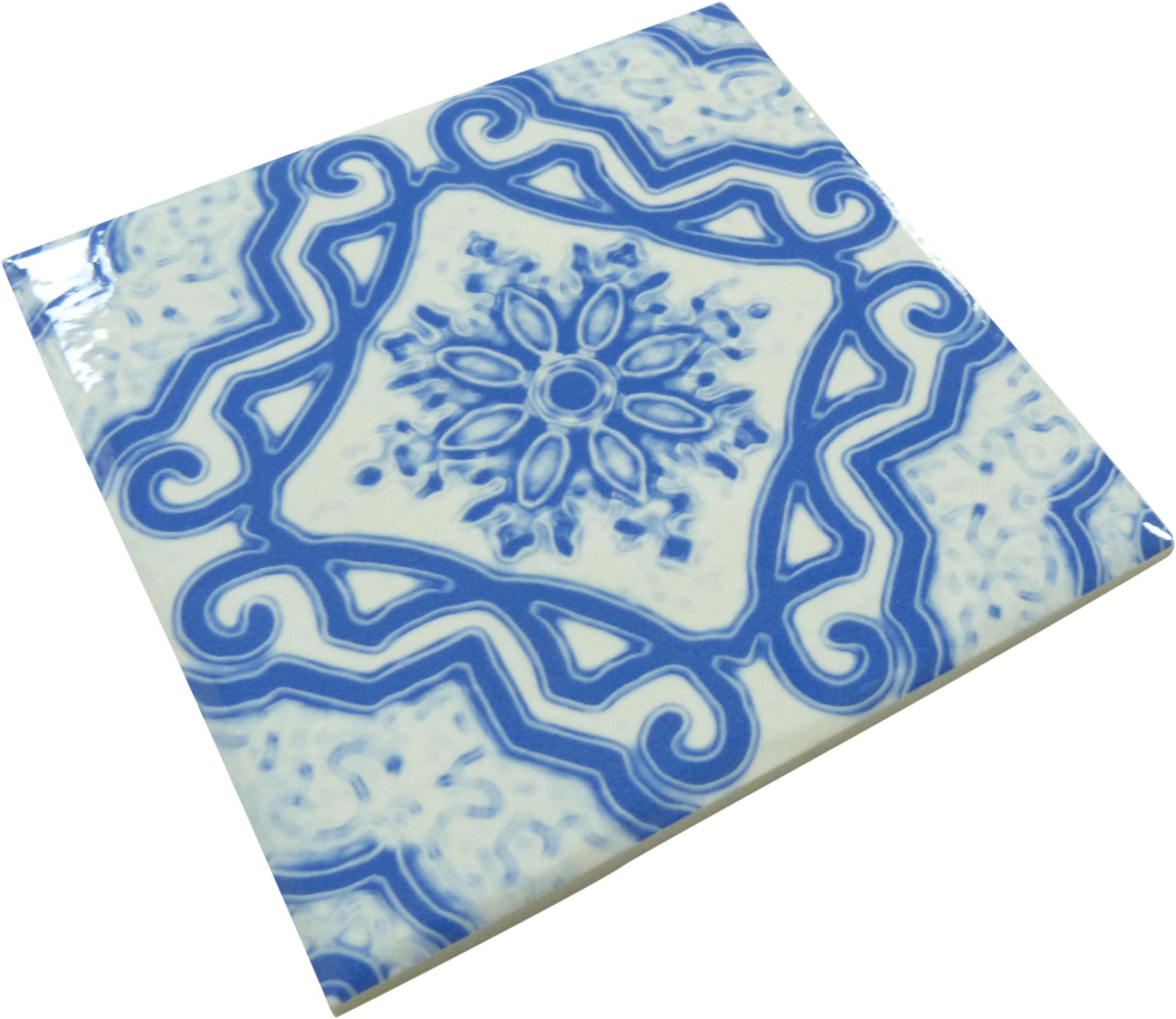 Tesoro Maioliche Alaskan Blue 6x6 Glossy Porcelain Tile | Oasis Tile