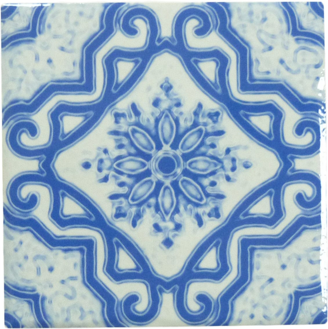 Tesoro Maioliche Alaskan Blue 6x6 Glossy Porcelain Tile | Oasis Tile