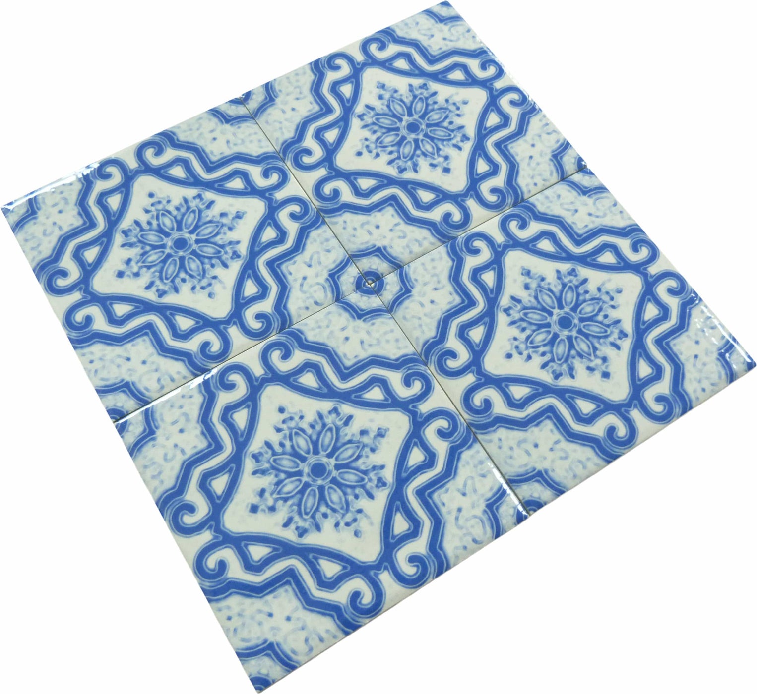 Tesoro Maioliche Alaskan Blue 6x6 Glossy Porcelain Tile | Oasis Tile