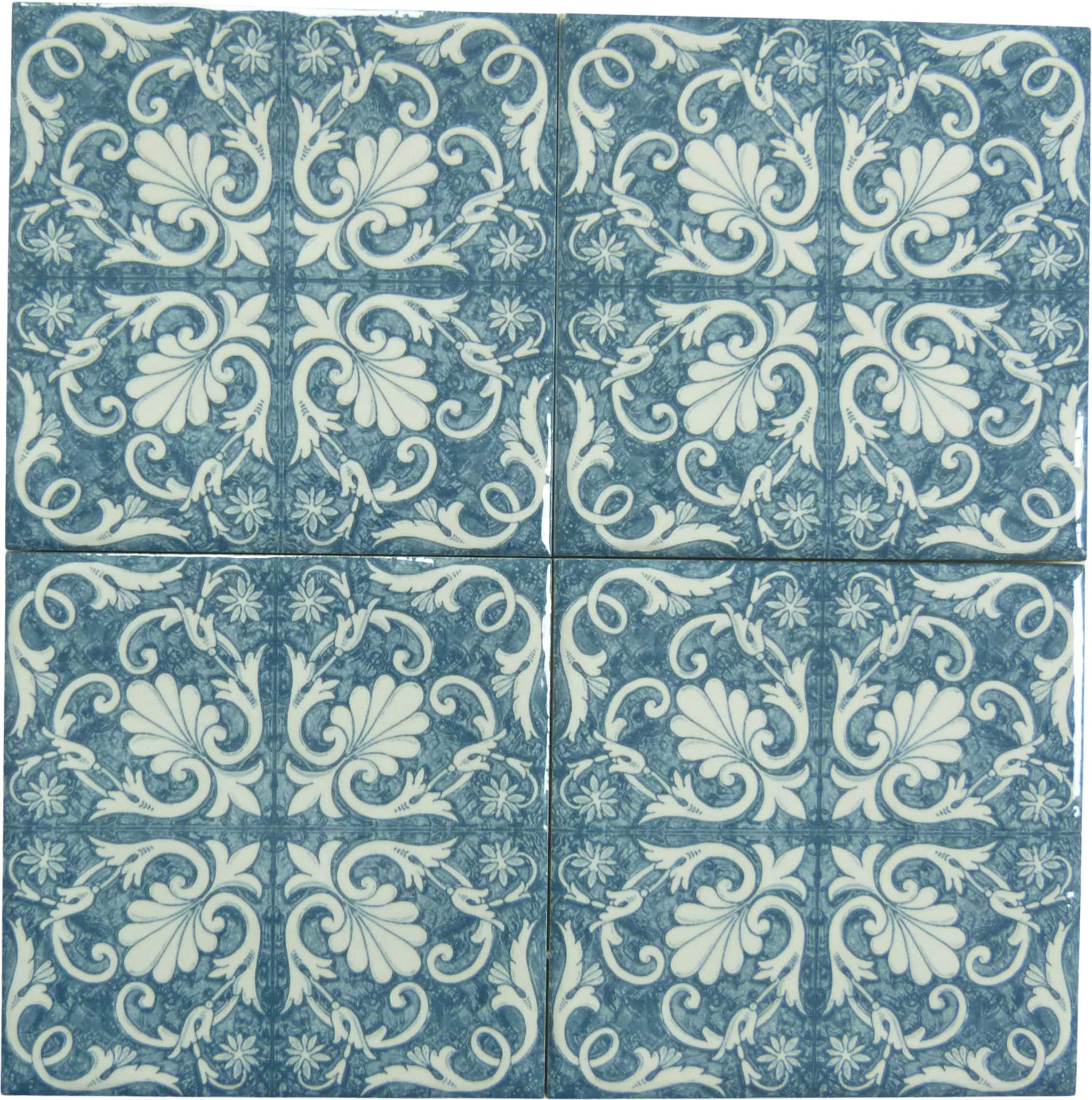 Tesoro Maioliche Americana Blue 6x6 Glossy Porcelain Tile | Oasis Tile