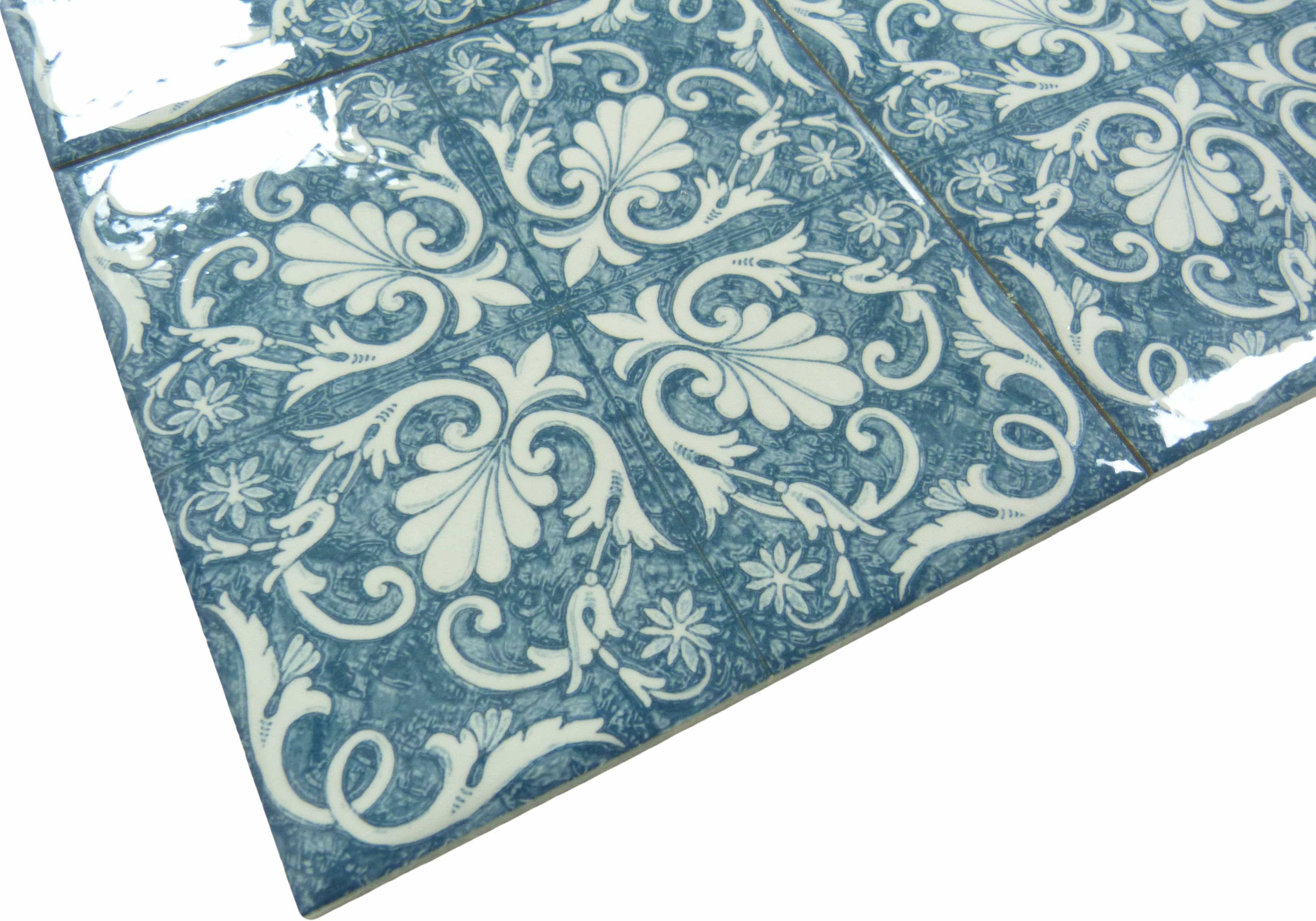 Tesoro Maioliche Americana Blue 6x6 Glossy Porcelain Tile | Oasis Tile
