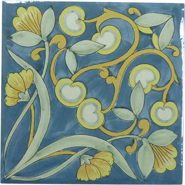 Tesoro Maioliche Catnip Green 6x6 Glossy Porcelain Tile | Oasis Tile