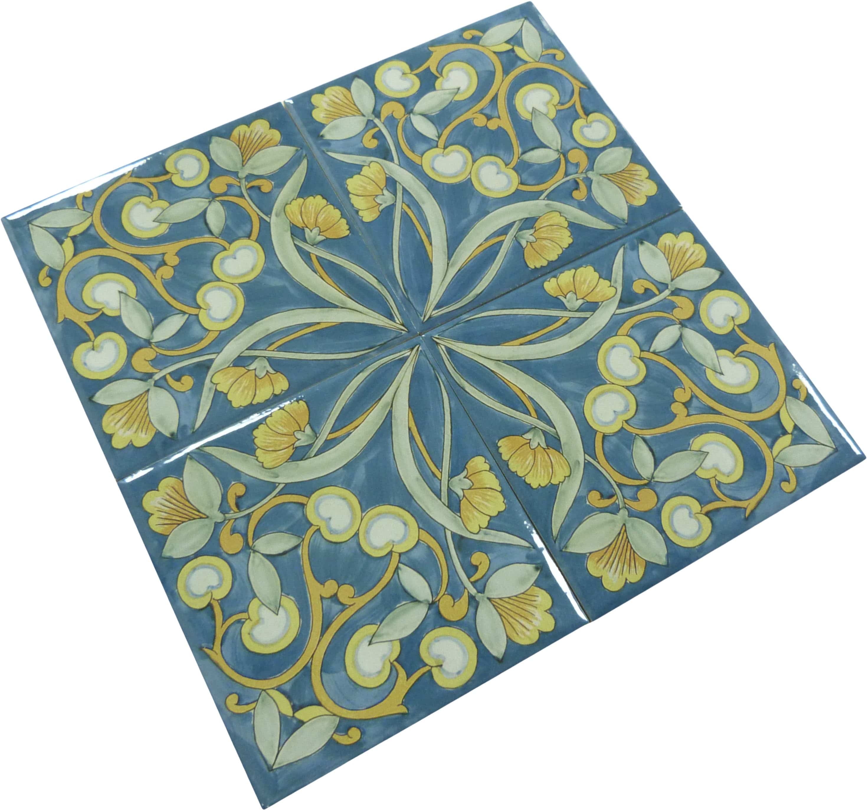 Tesoro Maioliche Catnip Green 6x6 Glossy Porcelain Tile | Oasis Tile