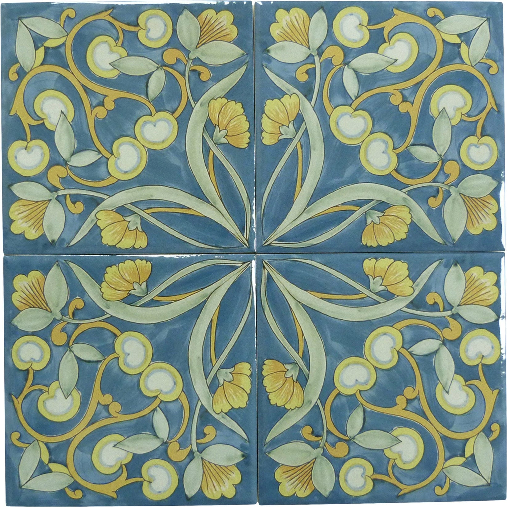 Tesoro Maioliche Catnip Green 6x6 Glossy Porcelain Tile | Oasis Tile