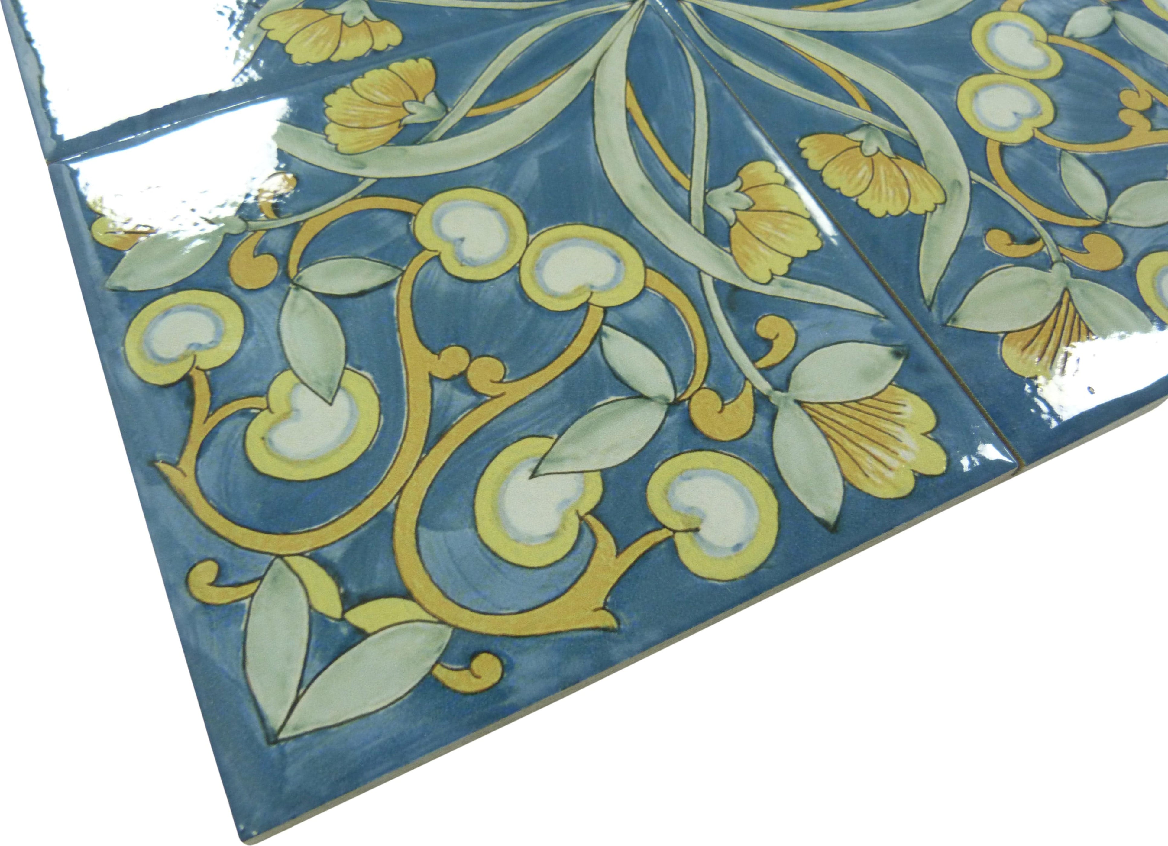 Tesoro Maioliche Catnip Green 6x6 Glossy Porcelain Tile | Oasis Tile