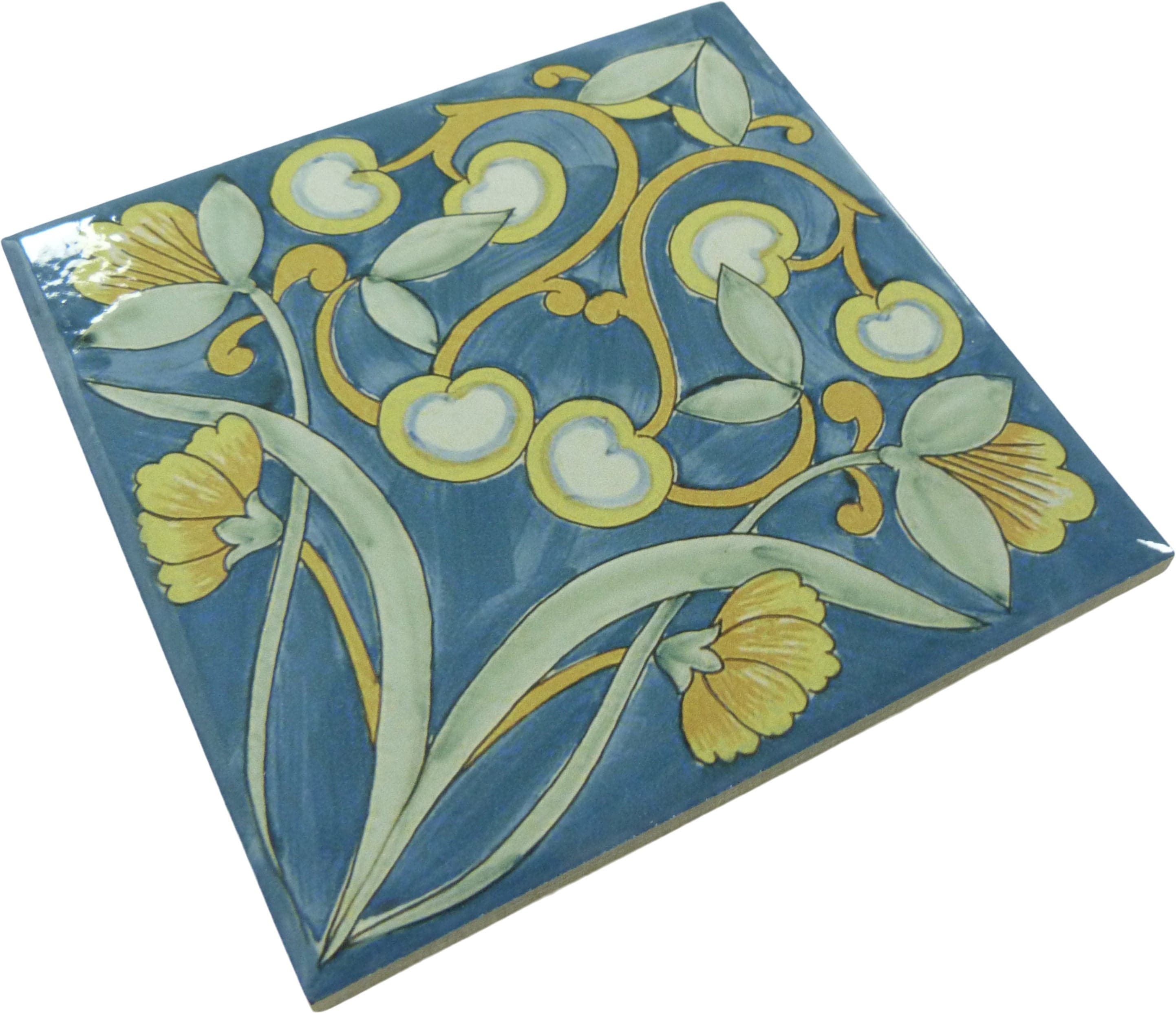Tesoro Maioliche Catnip Green 6x6 Glossy Porcelain Tile | Oasis Tile