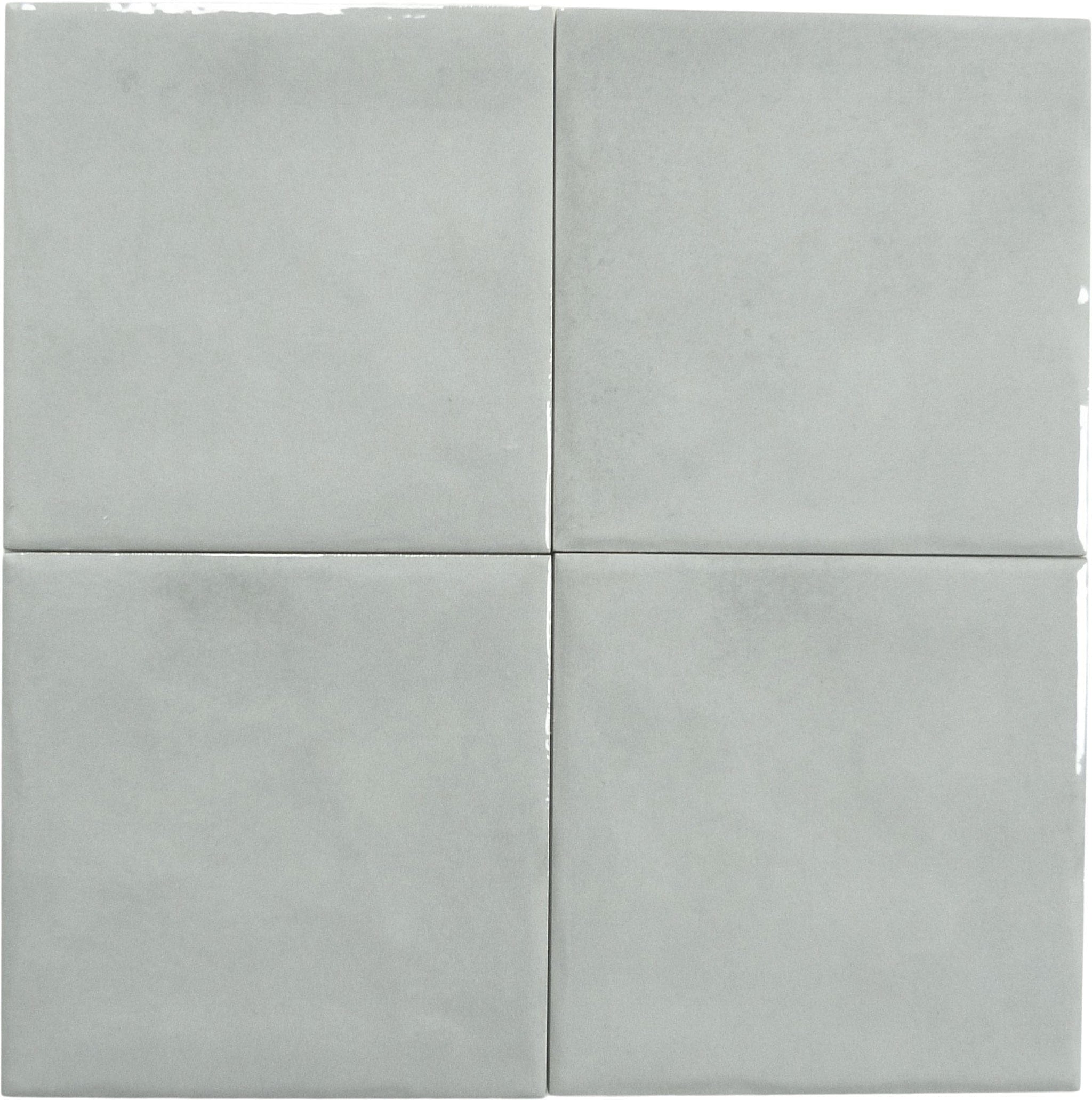 Tesoro Maioliche Downpour Grey 6x6 Glossy Porcelain Tile | Oasis Tile