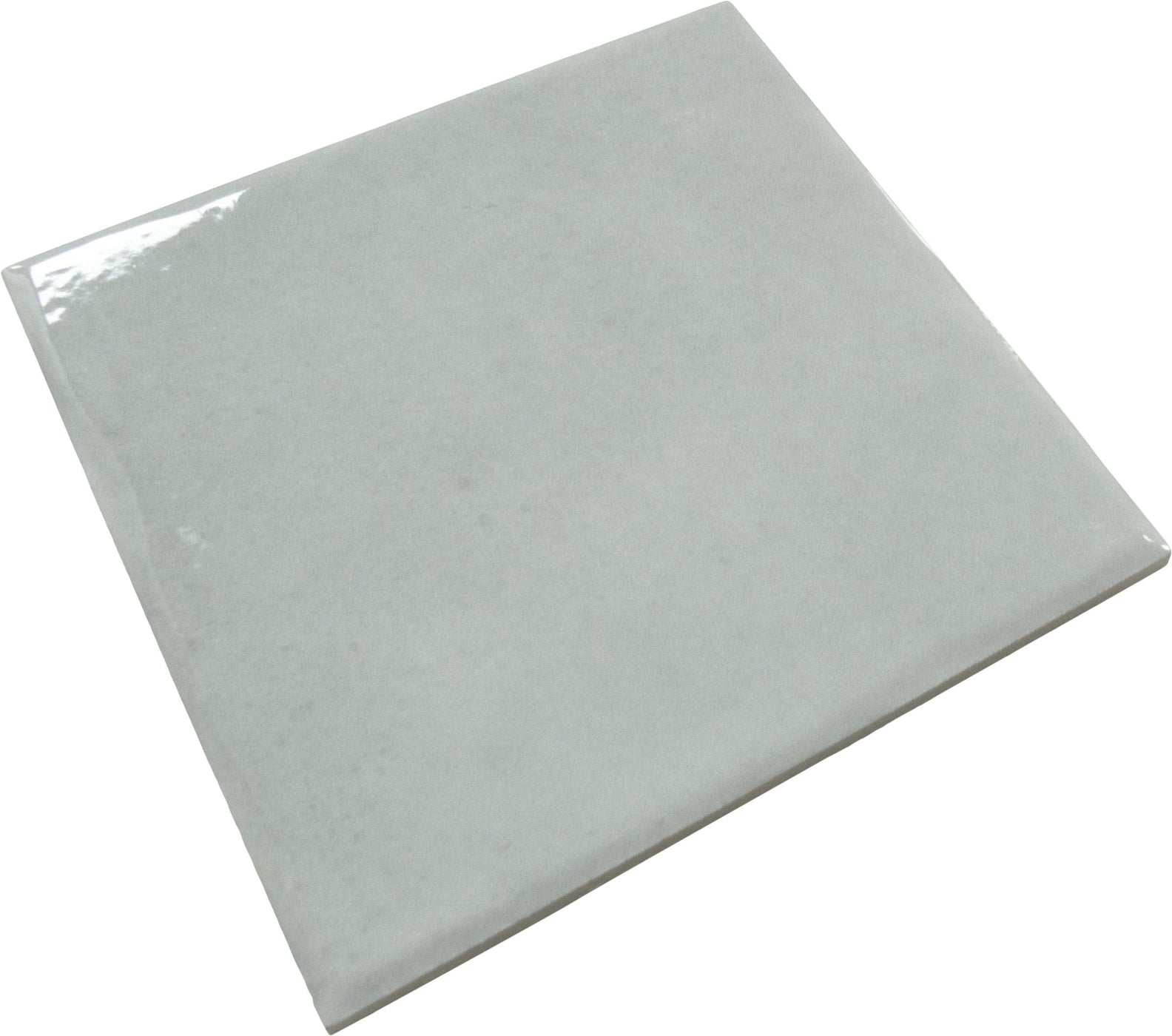 Tesoro Maioliche Downpour Grey 6x6 Glossy Porcelain Tile | Oasis Tile